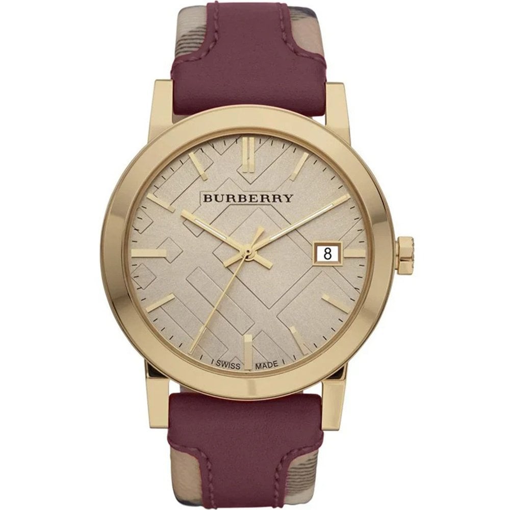 Burberry BU9017 Ladies Watch The City Check Gold case ladies watch
