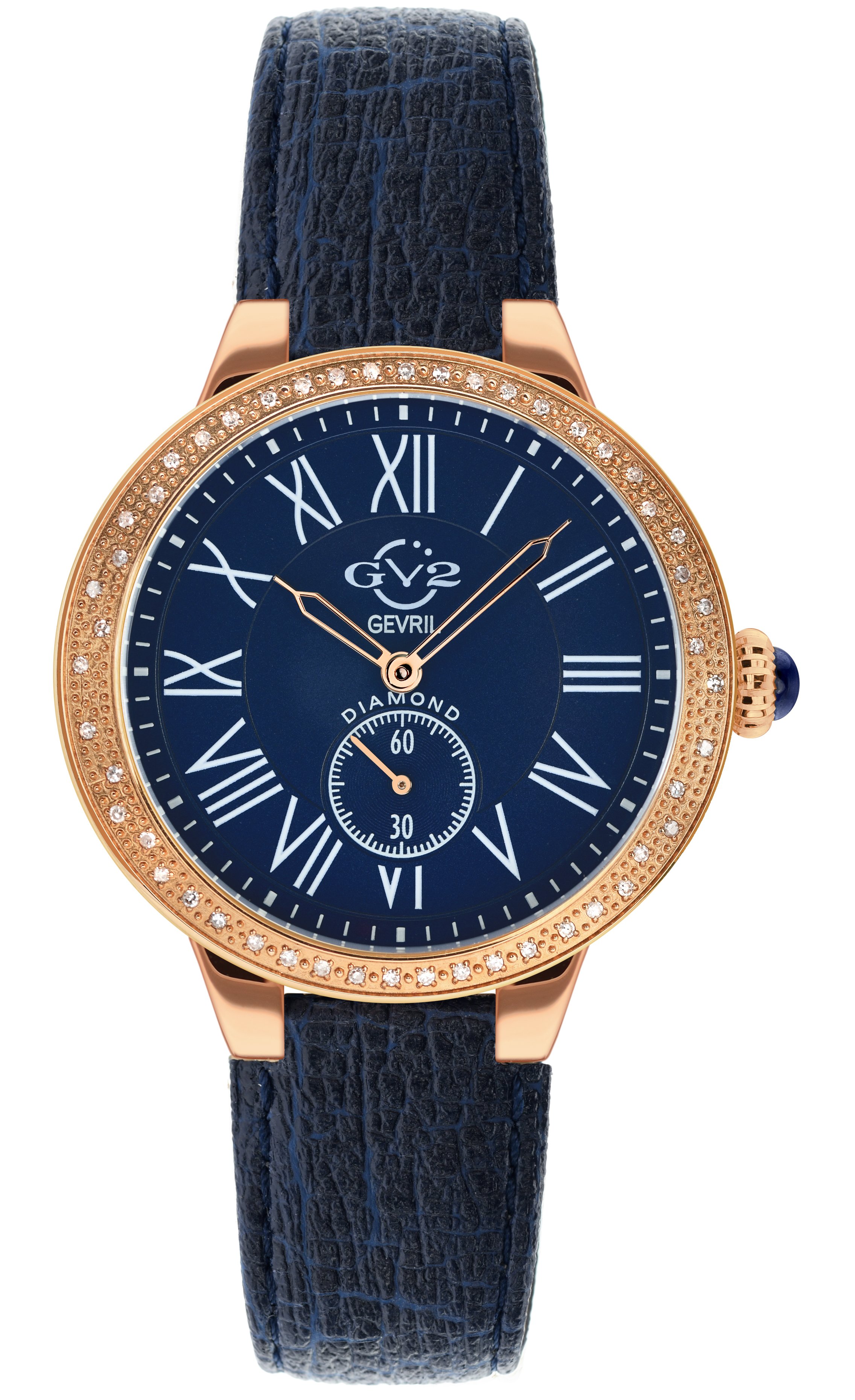 GV2 Dames Astor Vegan Blue Dial Blue Vegan Strap Watch
