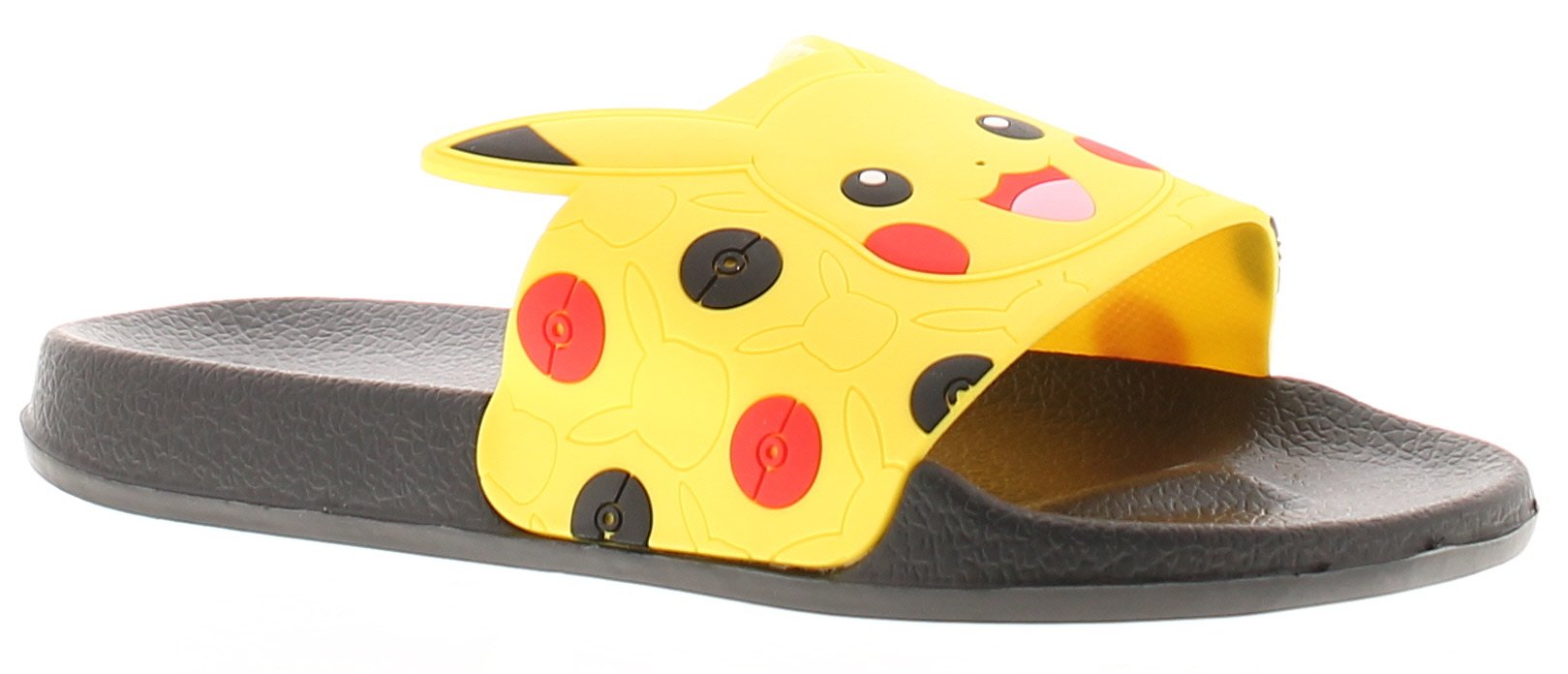 Pokemon Boys Sandals Slide Sliders Beach Pool Yellow Black