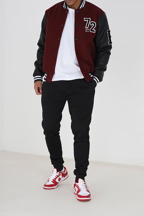 Black 'Tyrell' Slim Fit Cuffed Joggers