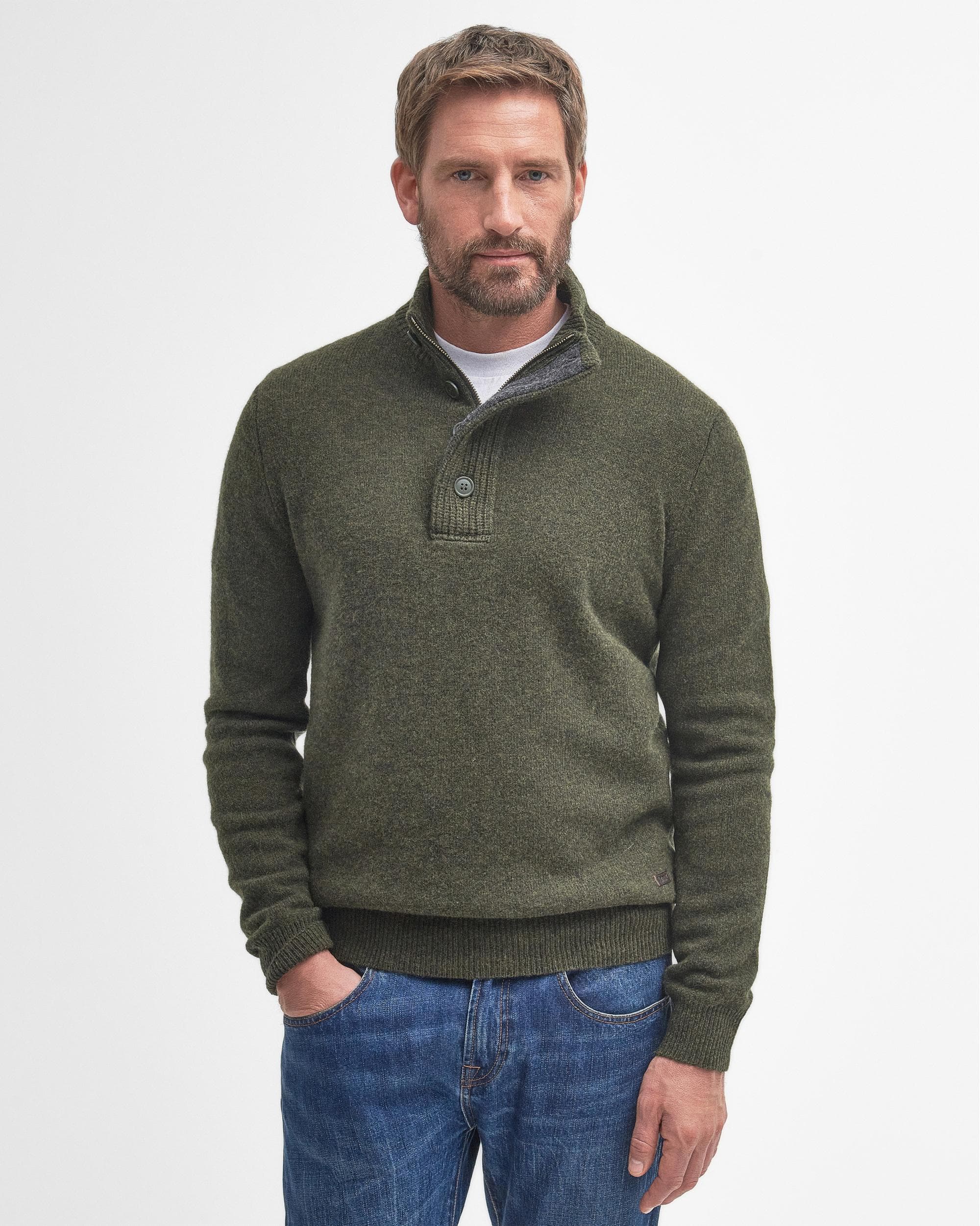 Patch Half Zip Mens Jumper