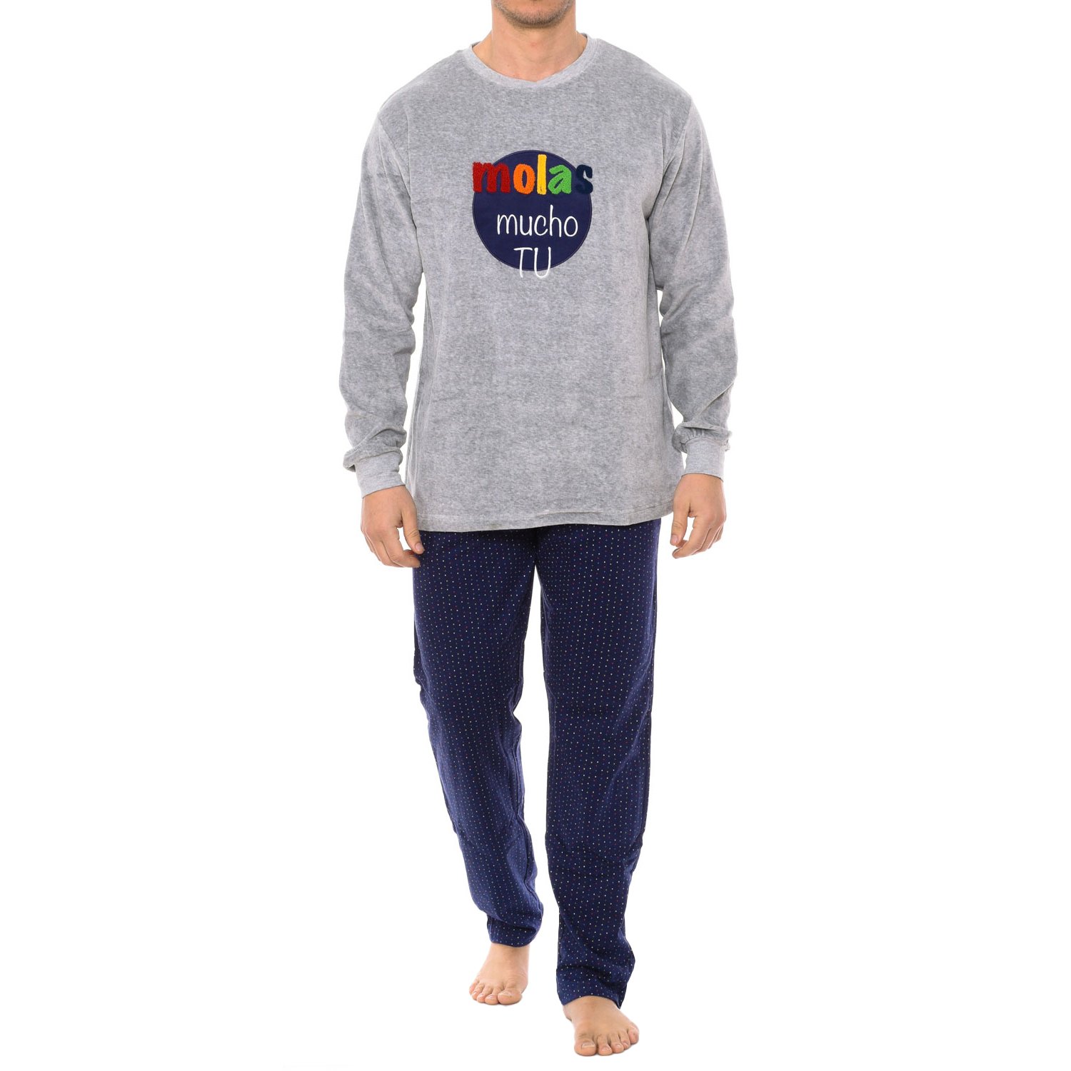 MOLAS MUCHO 97274 men's round neck cotton pajamas