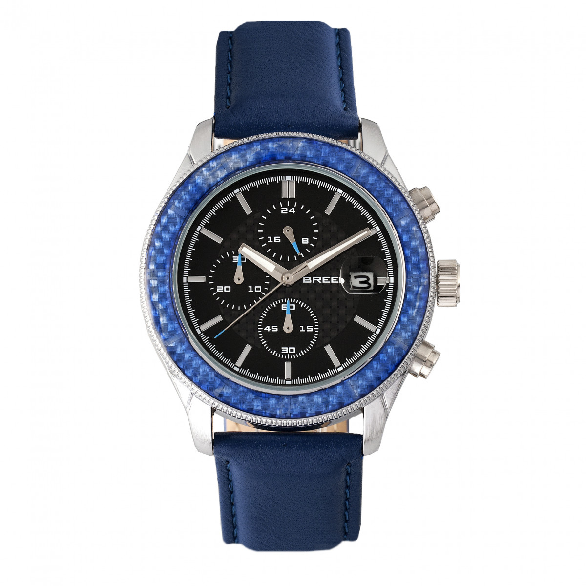 Breed Maverick Chronograph Leather-Band Watch w/Date
