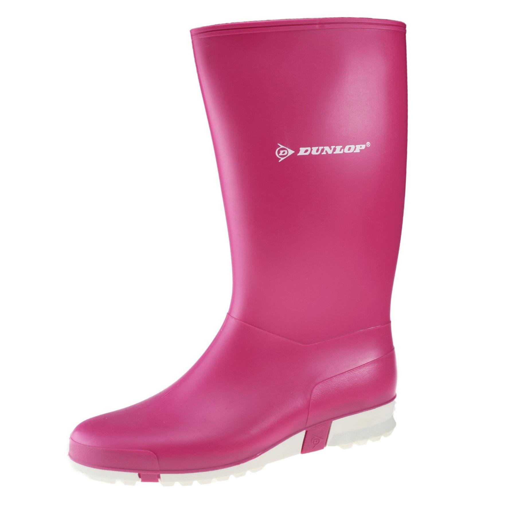 Dunlop Sport Pink White Wellington Womens Wellington Wellie Boots