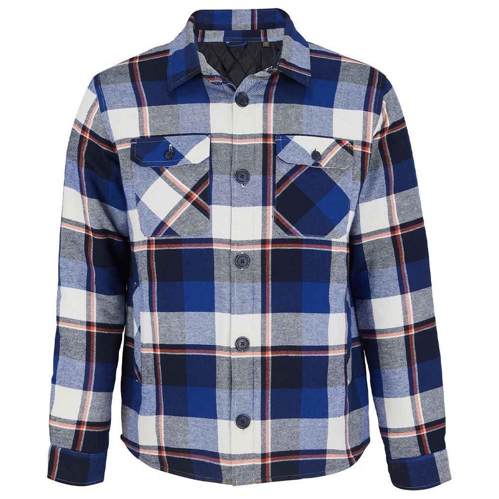 SOLS Unisex Adult Noah Flannel Padded Overshirt (Royal Blue)