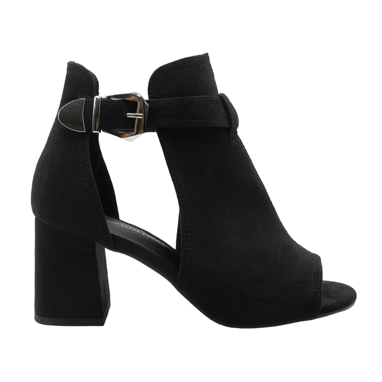 Where's That From Dames/Dames Lisa Suède Open Teen Brede Blokhak ...