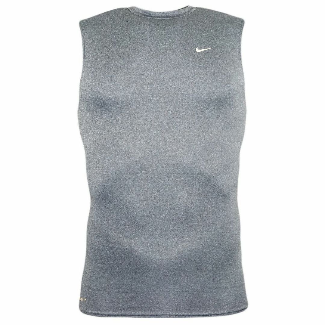 Nike Fit Pro Vent Crew Neck Sleeveless Grey Mens Compression Top 128928 075