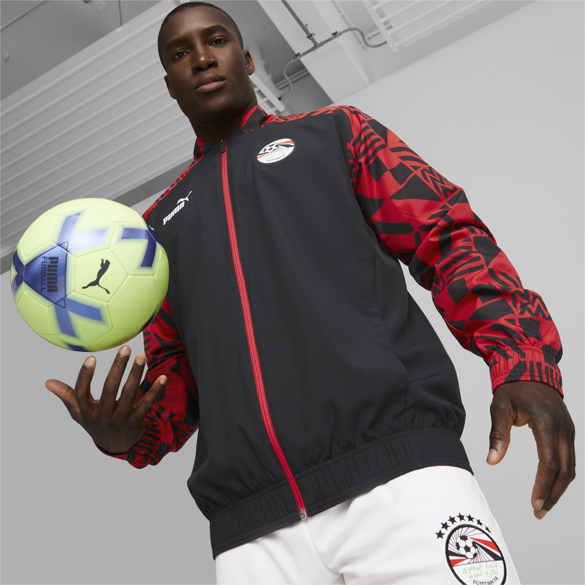 PUMA Mens Egypt Football Pre-match Jacket