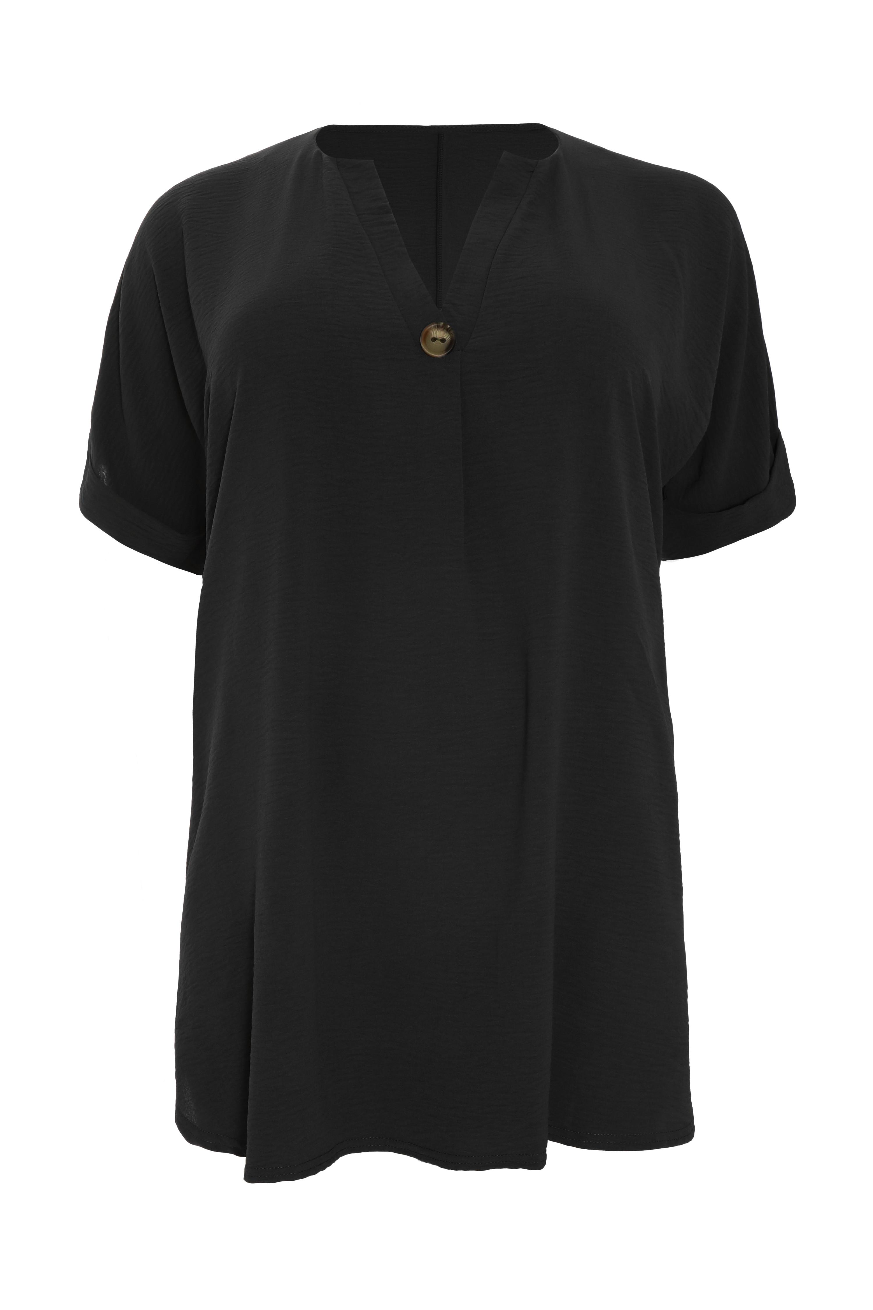 Curve Black Batwing Tunic Top
