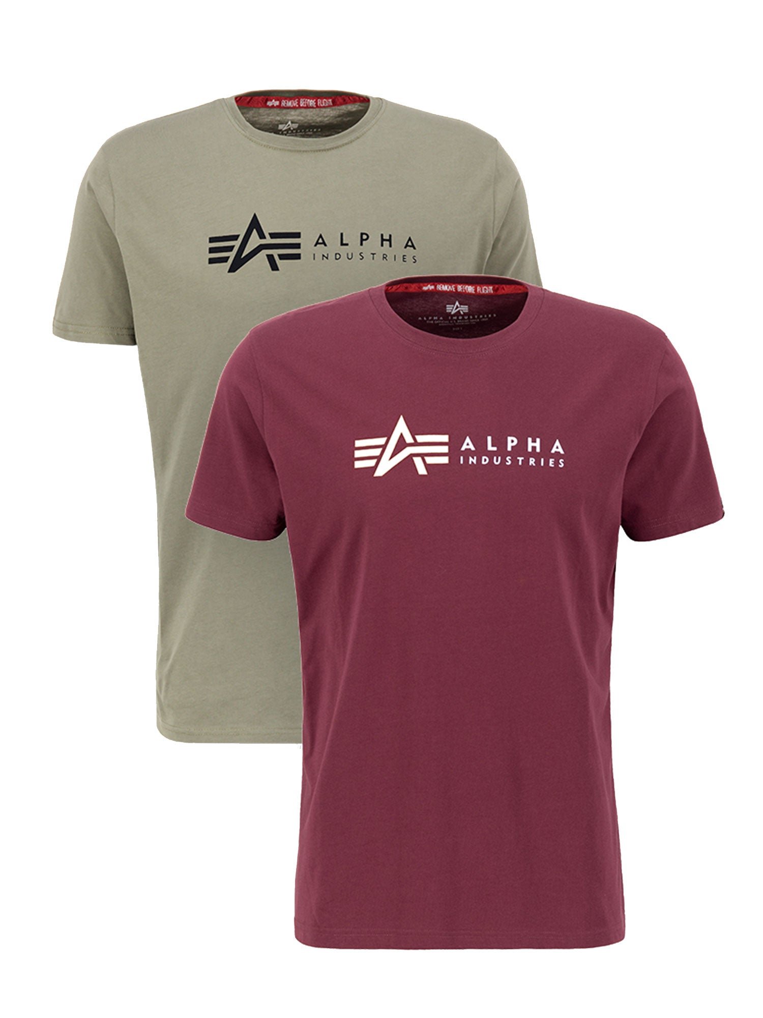 Alpha Industries Men's Alpha Label T 2 Pack in Multicolour