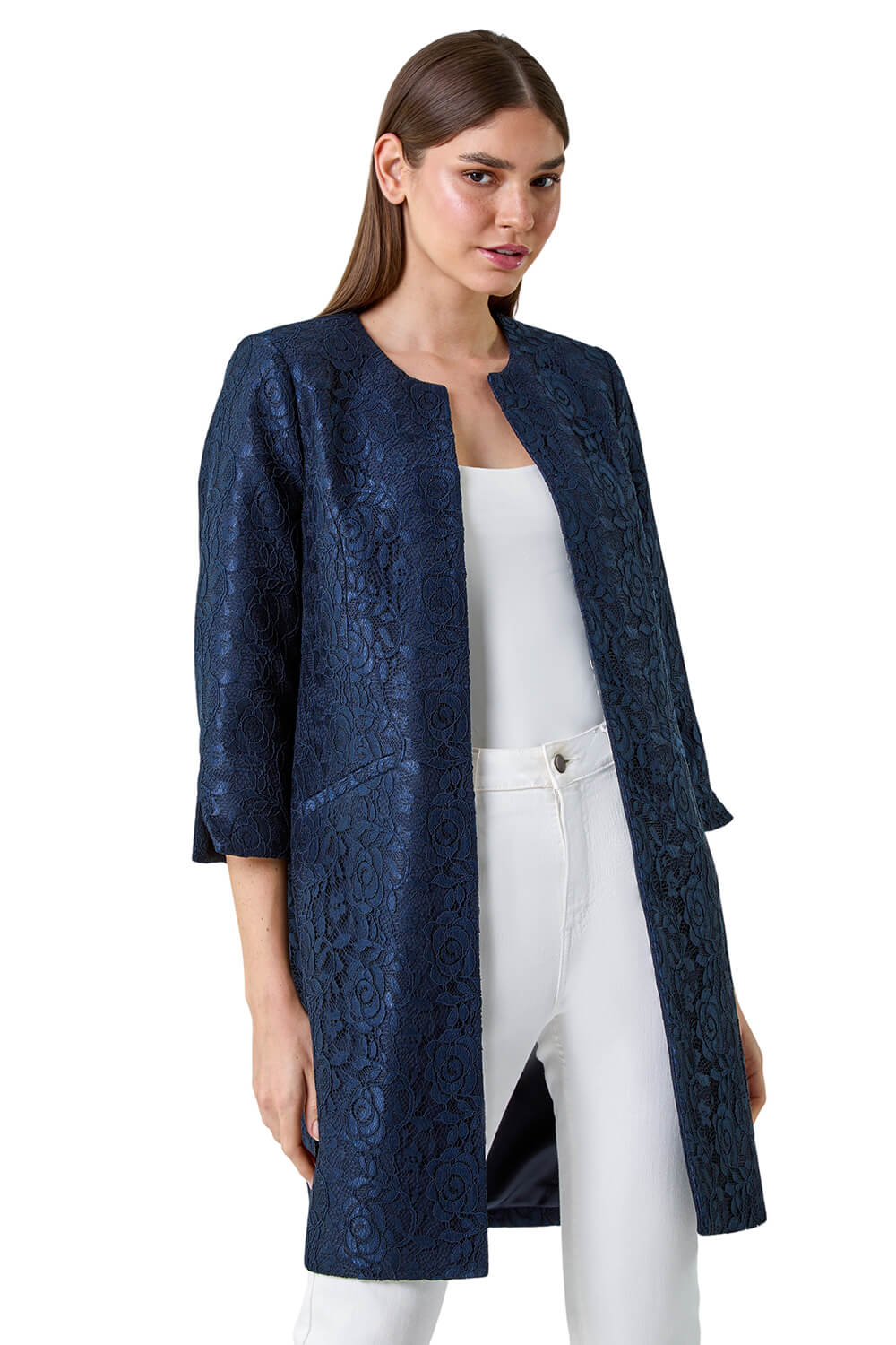 Lace Longline Formal Jacket