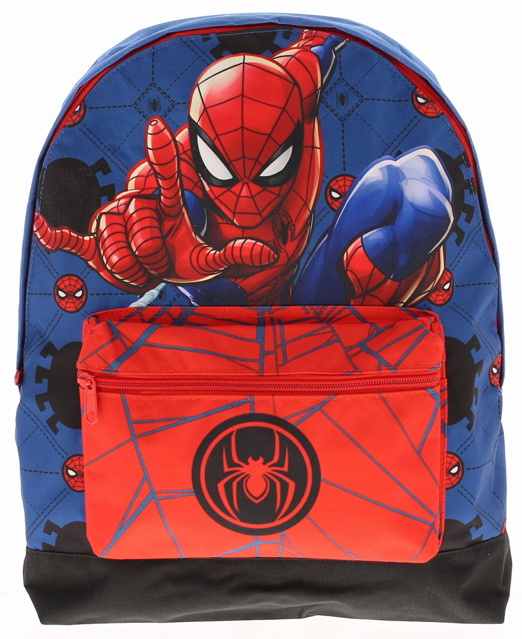 Spiderman Childrens Backpack Front Pocket Zip Fastening Spider Roxy blue