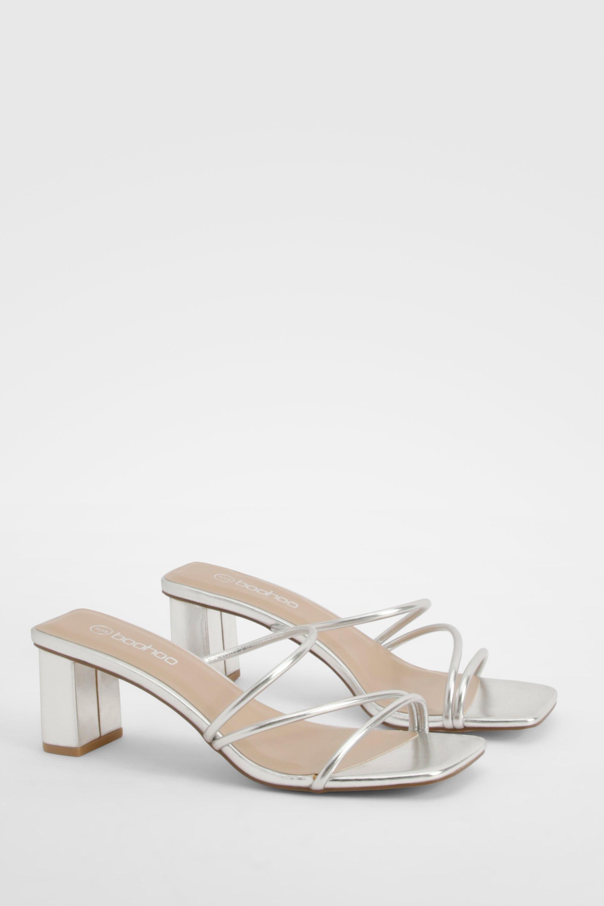 Strappy Low Block Heel Mule