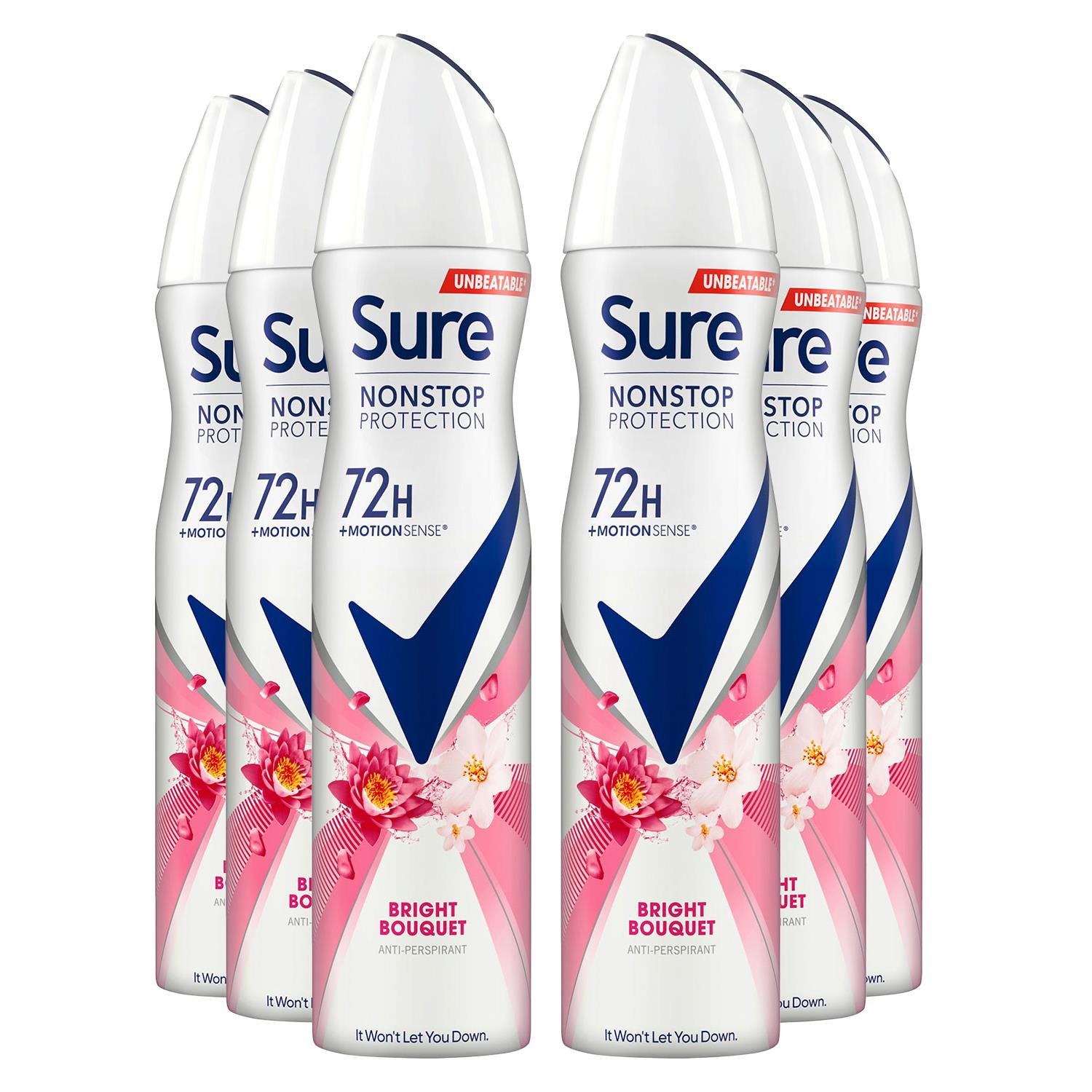 Sure Women Antiperspirant 72H Nonstop Protection Bright Bouquet ...