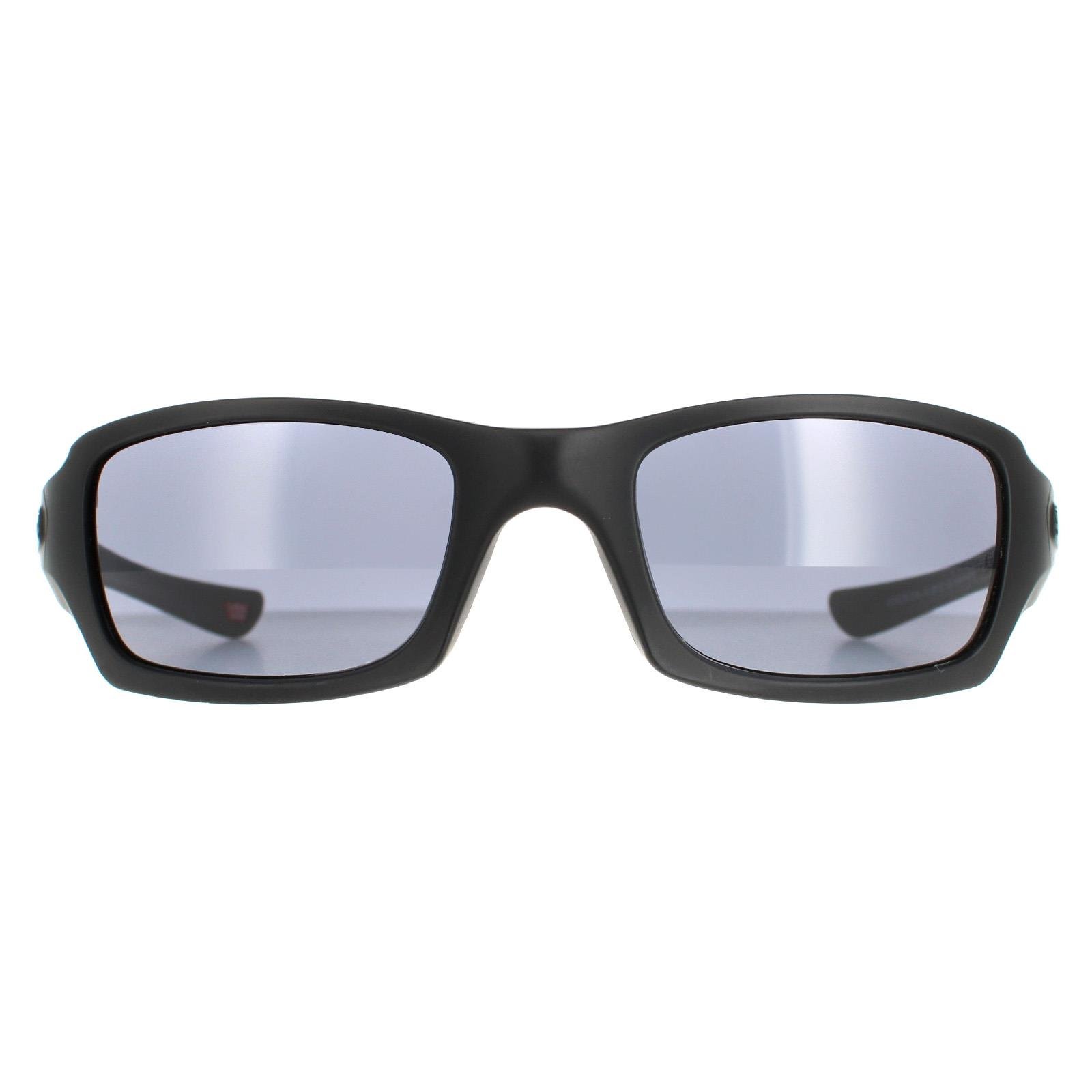 Oakley Wrap Mens Matte Black Flag Grey Fives Squared Si Sunglasses