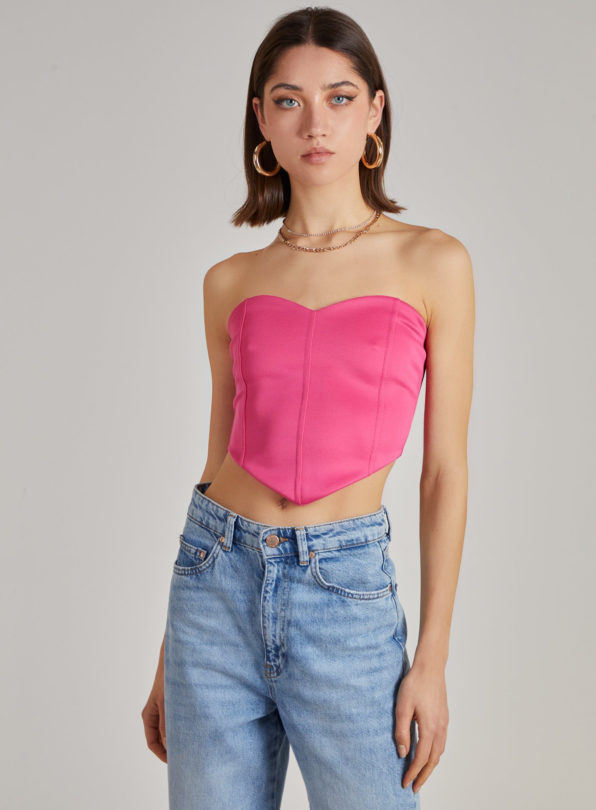 Seam Detail Bandeau Corset