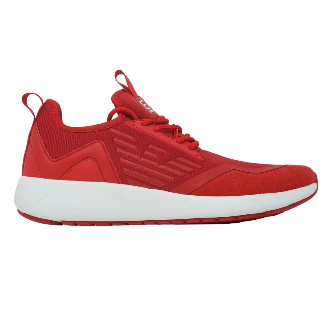 EA7 Eagle Logo Lace Runner Rote Turnschuhe