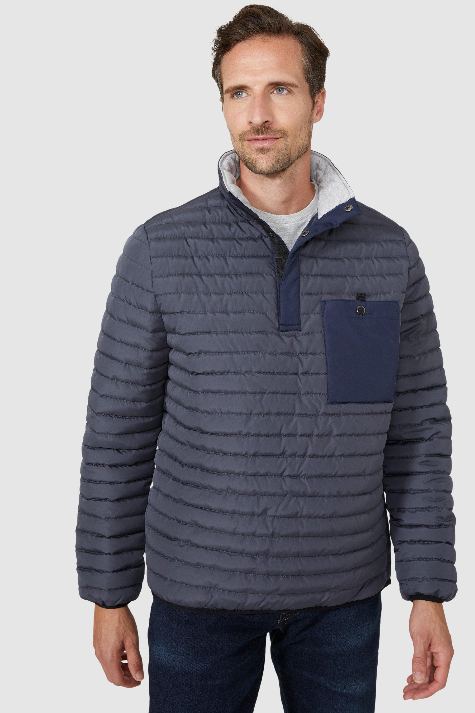 Horizontal Overhead Button Neck Jacket