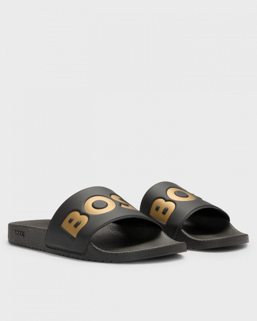 BOSS Orange Aryeh Mens Italian-Made Slides With Large Logo Detail
