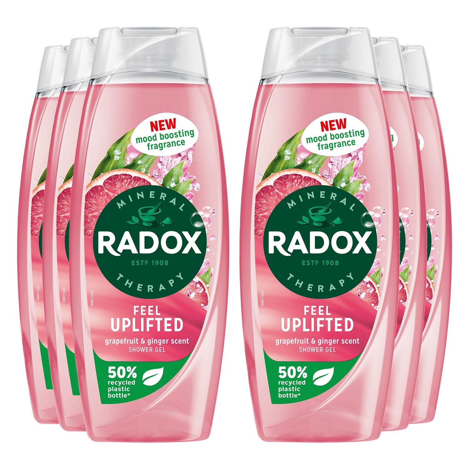 Radox Shower Gel Feel Uplifted With Grapefruit & Ginger Scent 450 ml, 6 ...