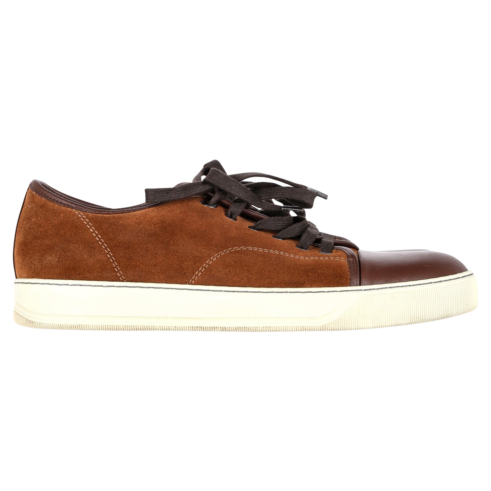 Lanvin DBB1 Trainers in Brown Suede and Leather