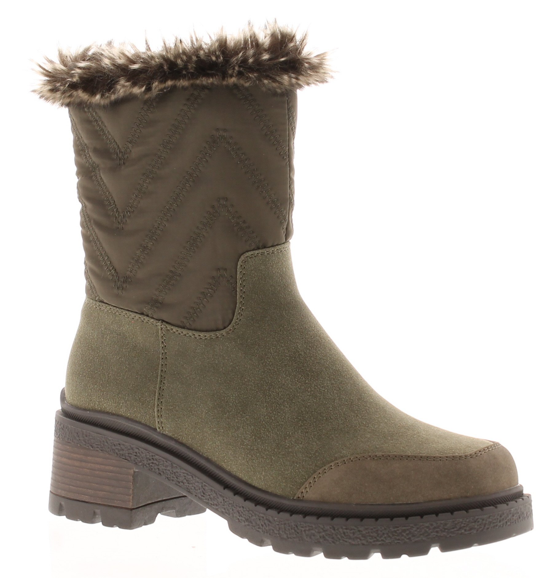 Gluv Womens Boots Ziggy Zip green