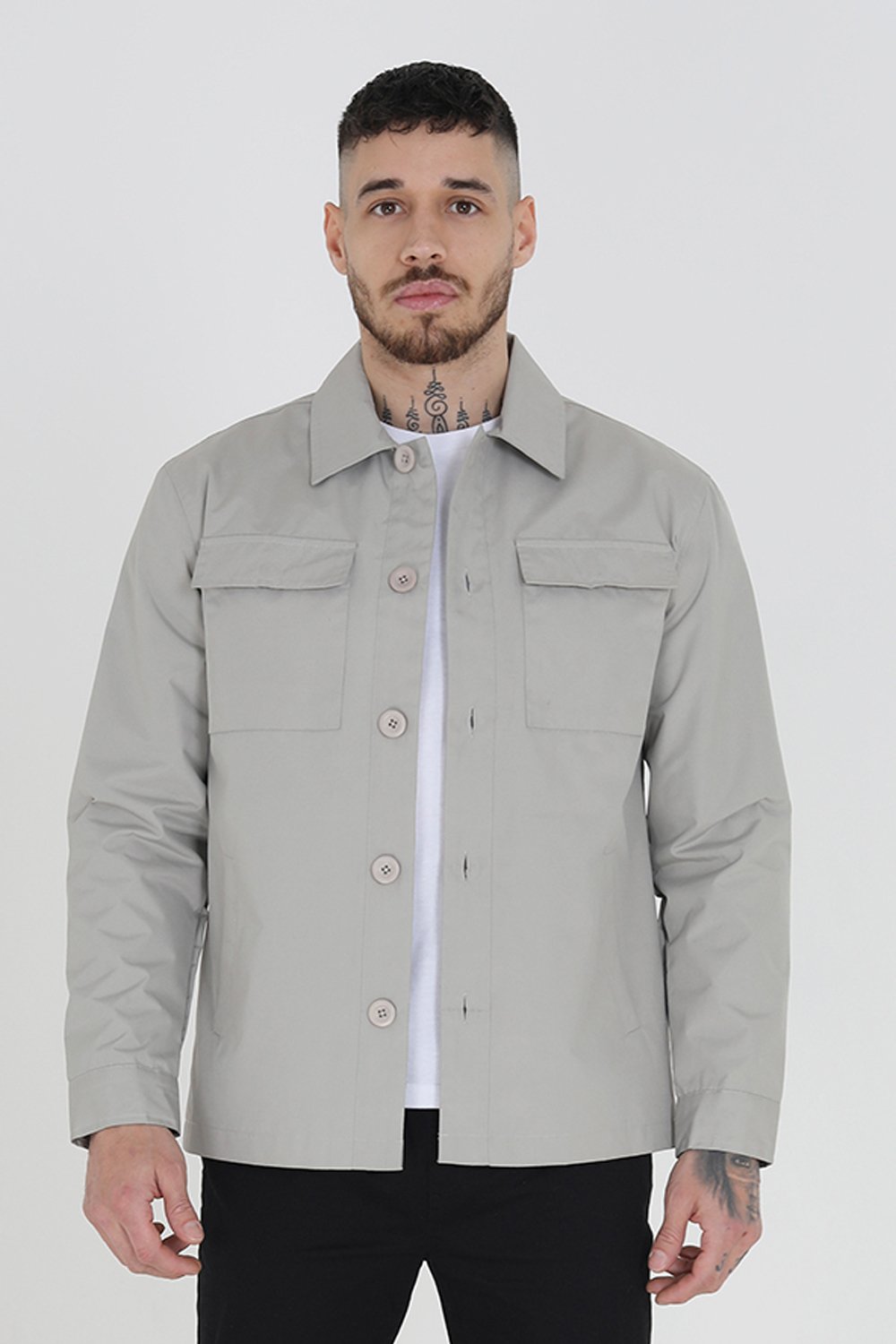 Stone 'Field' Button Through Shacket