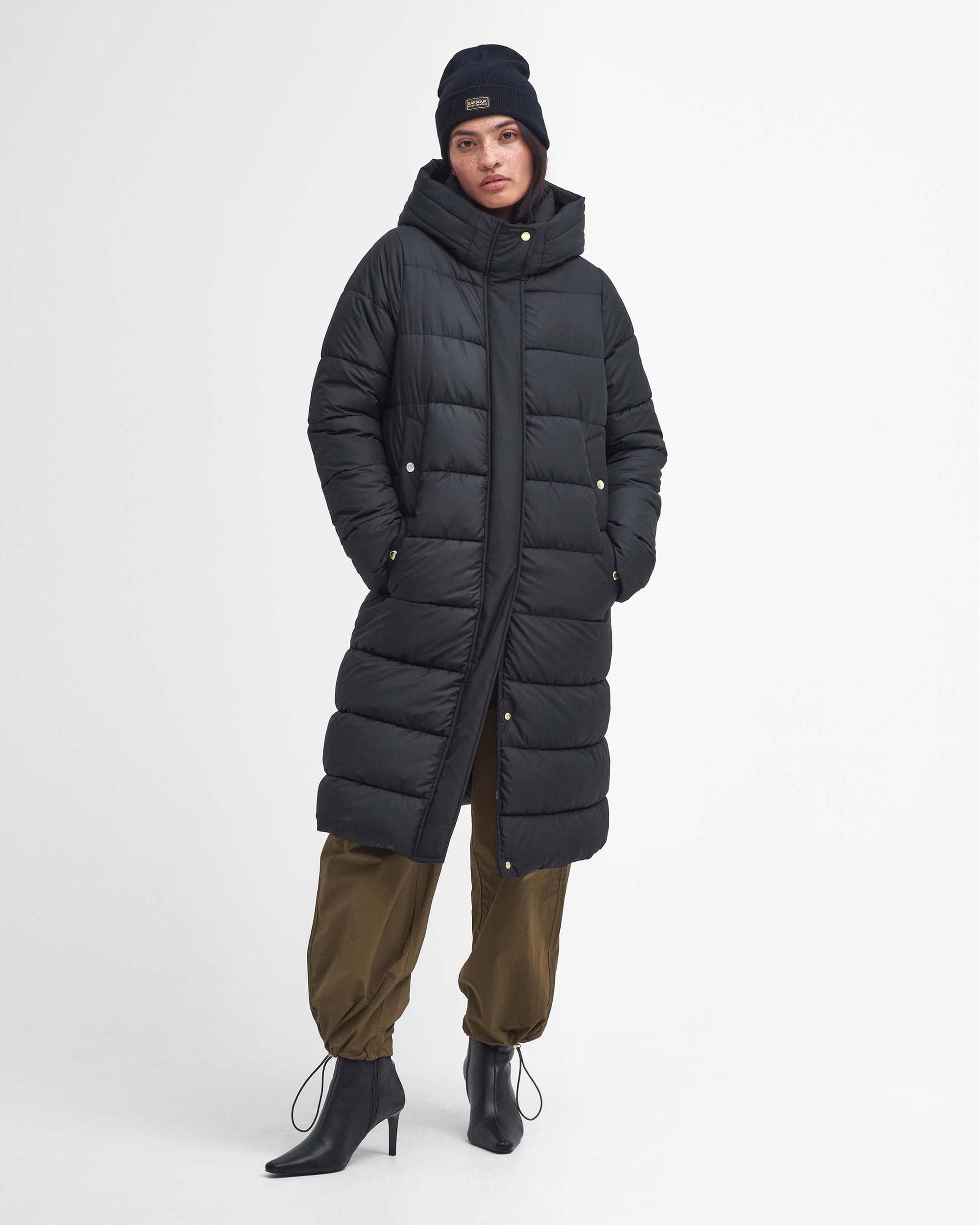 Barbour International Longline Barron Womens Puffer Jacket