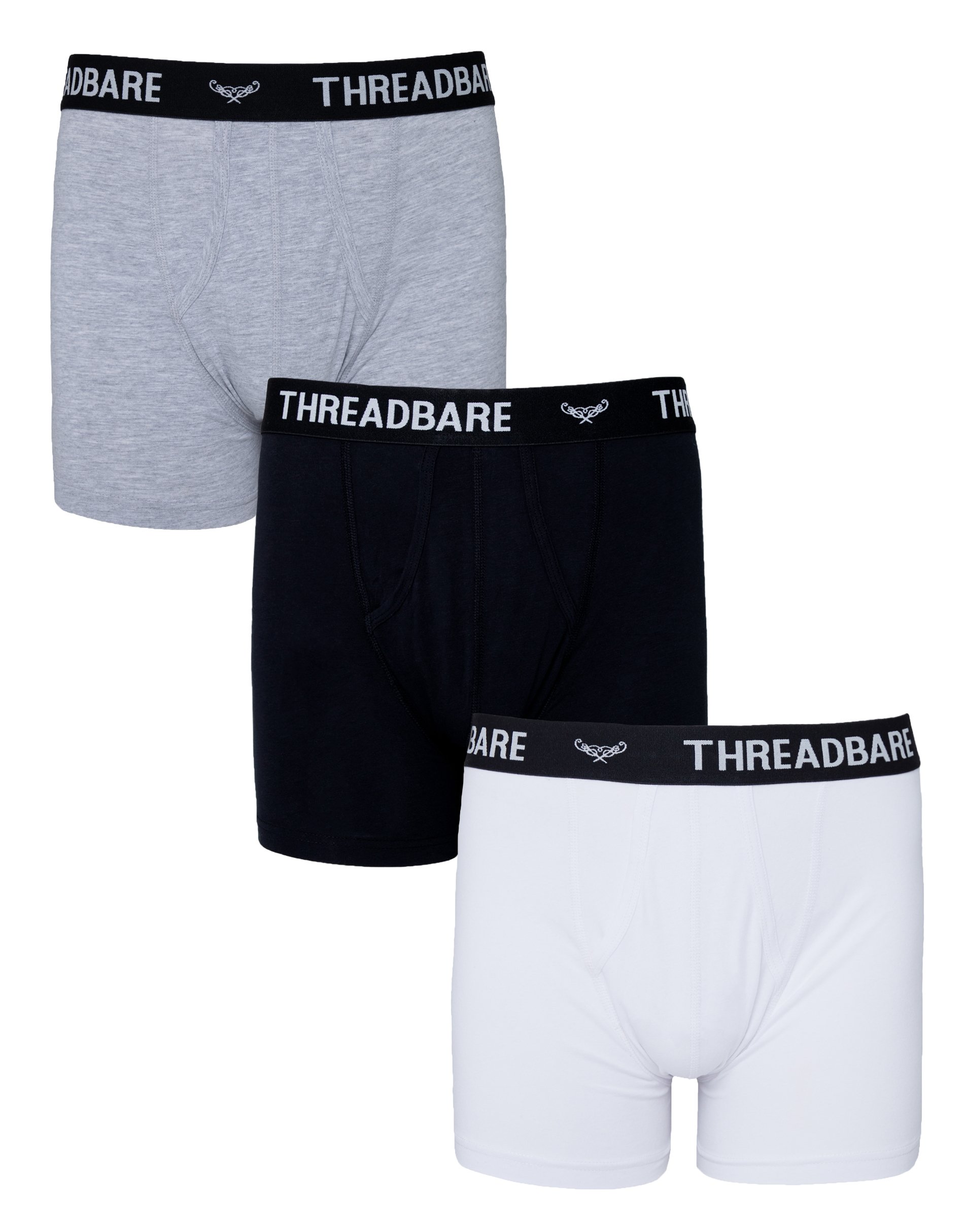 White 3 Pack 'Shell' A-Front Trunks