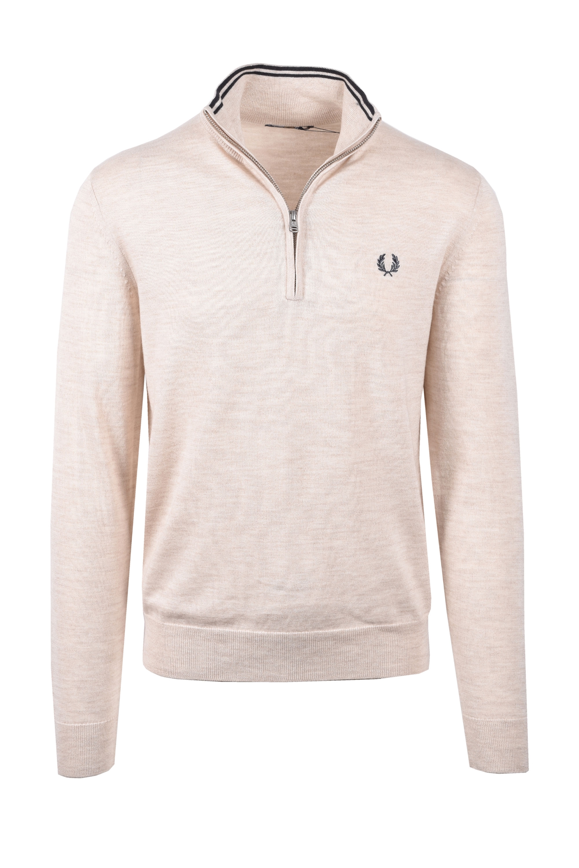 Fred Perry Classic Half Zip Jumper Porridge Marl