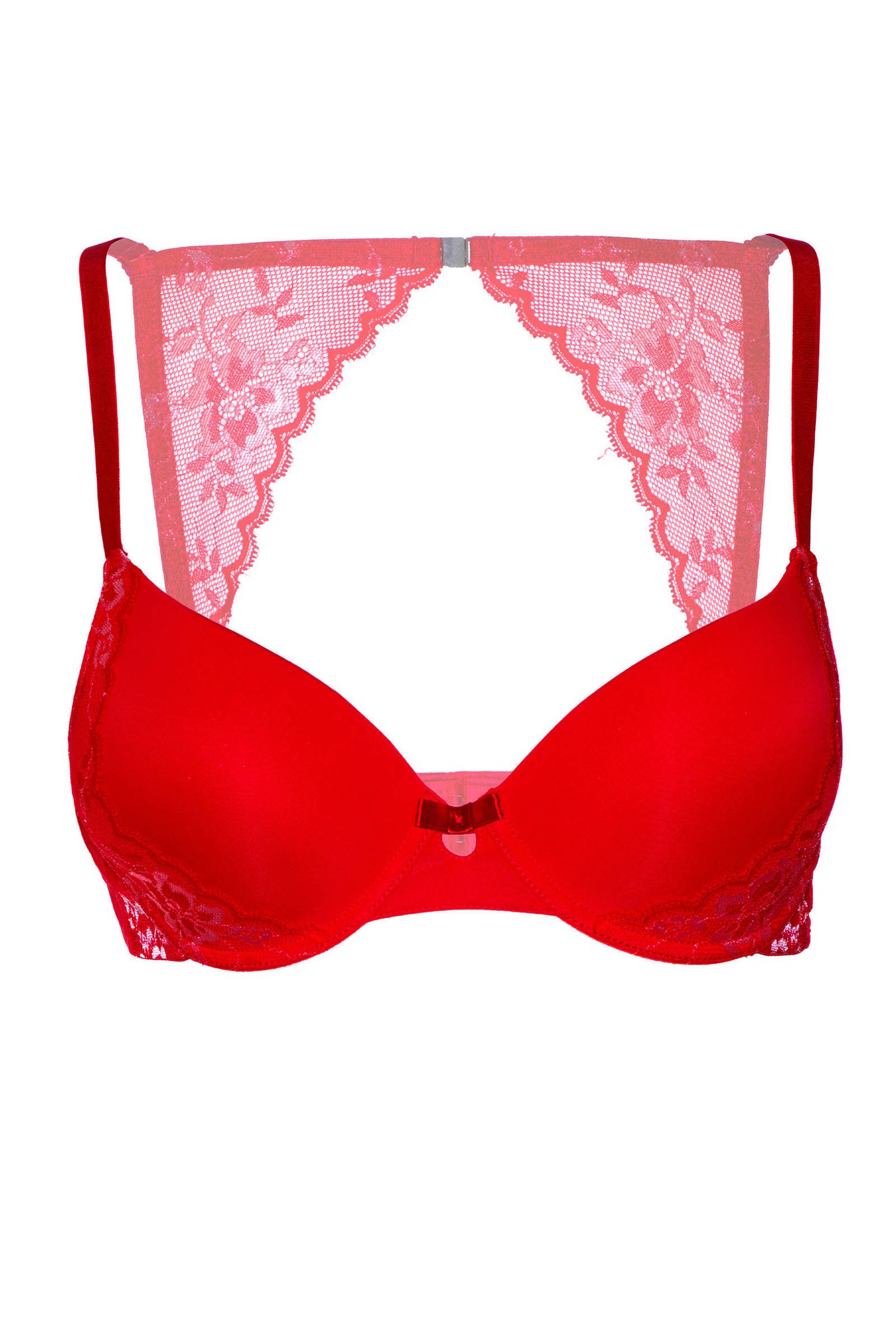 Daring voorgevormde push-up bh met racerback rood
