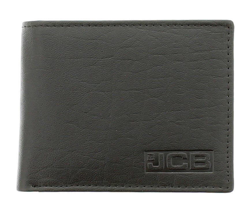 JCB Mens Wallet 51 Leather Rfid Protected Zip Compartment black