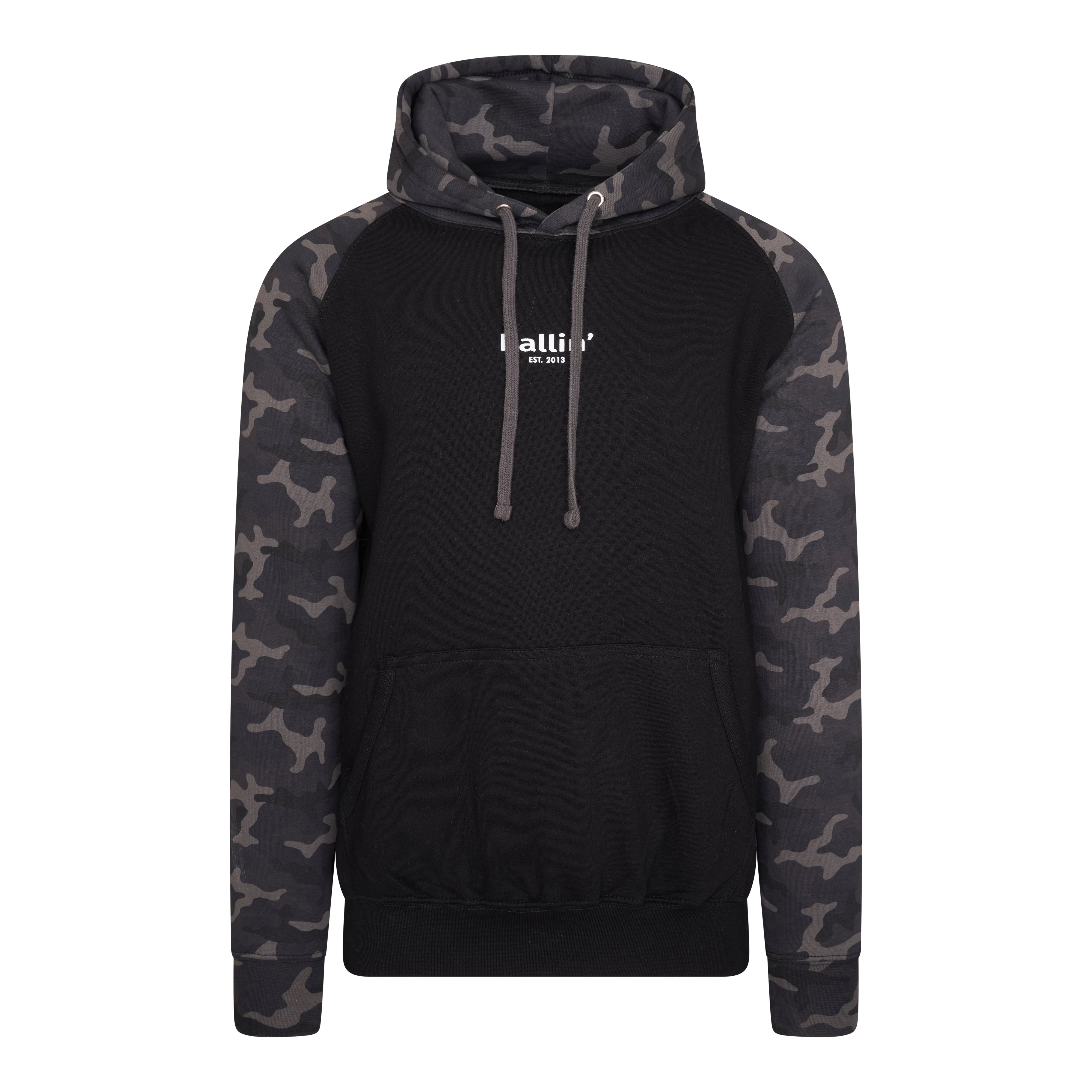 Ballin Est. 2013 Hoodies Small Logo Hood Camo Zwart