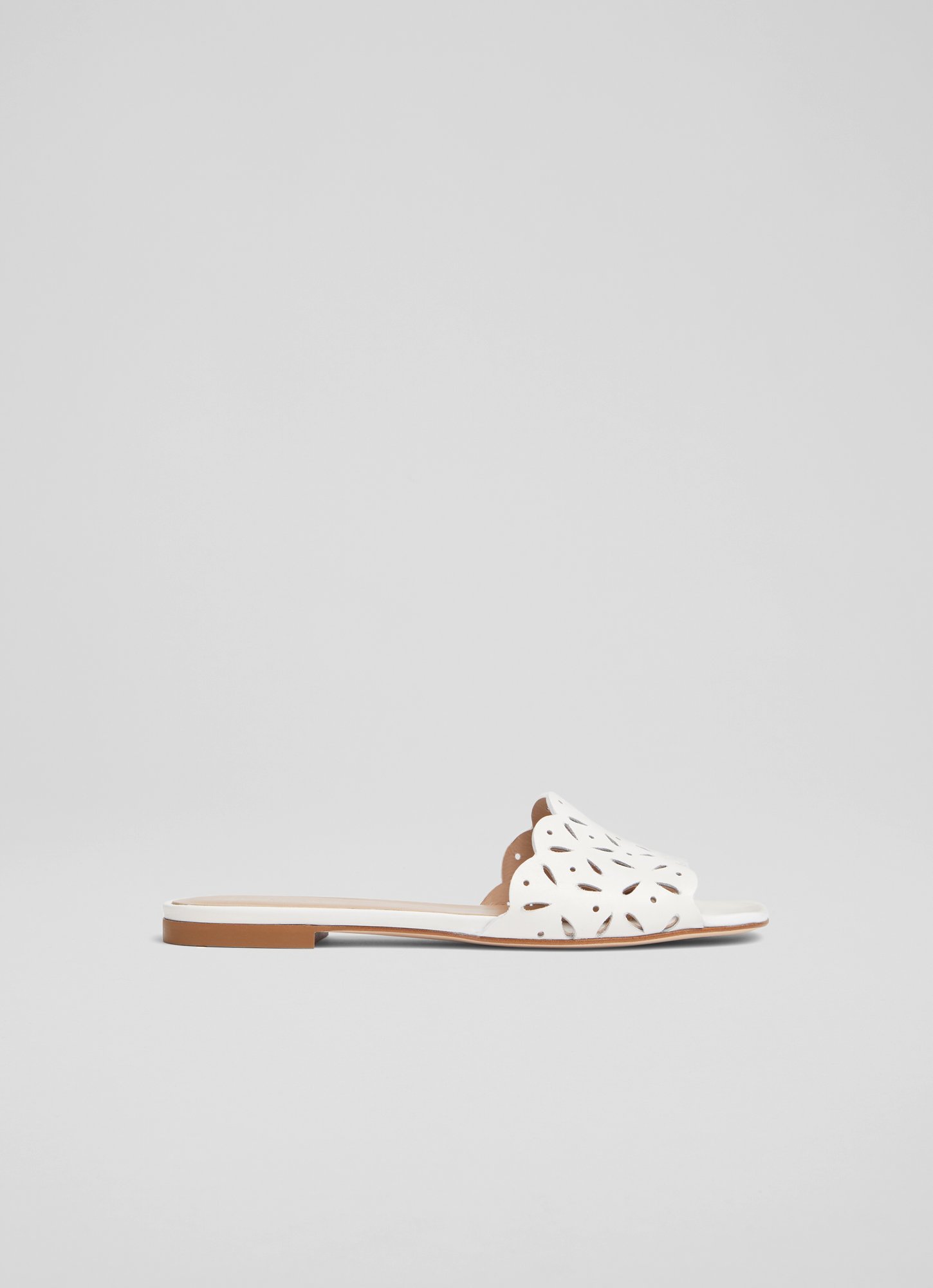 LK Bennett Amaya Flat Sandals, White