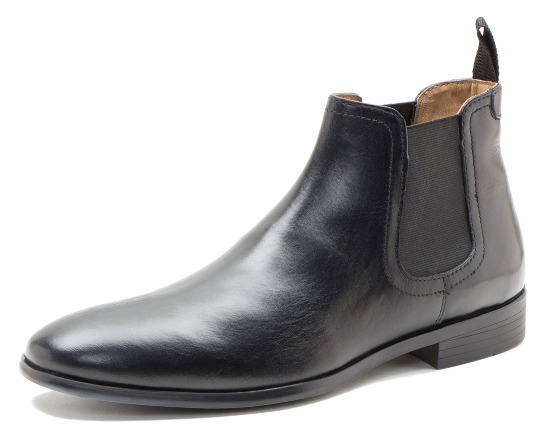 Red Tape Beeston Leather Black Mens Chelsea Boots