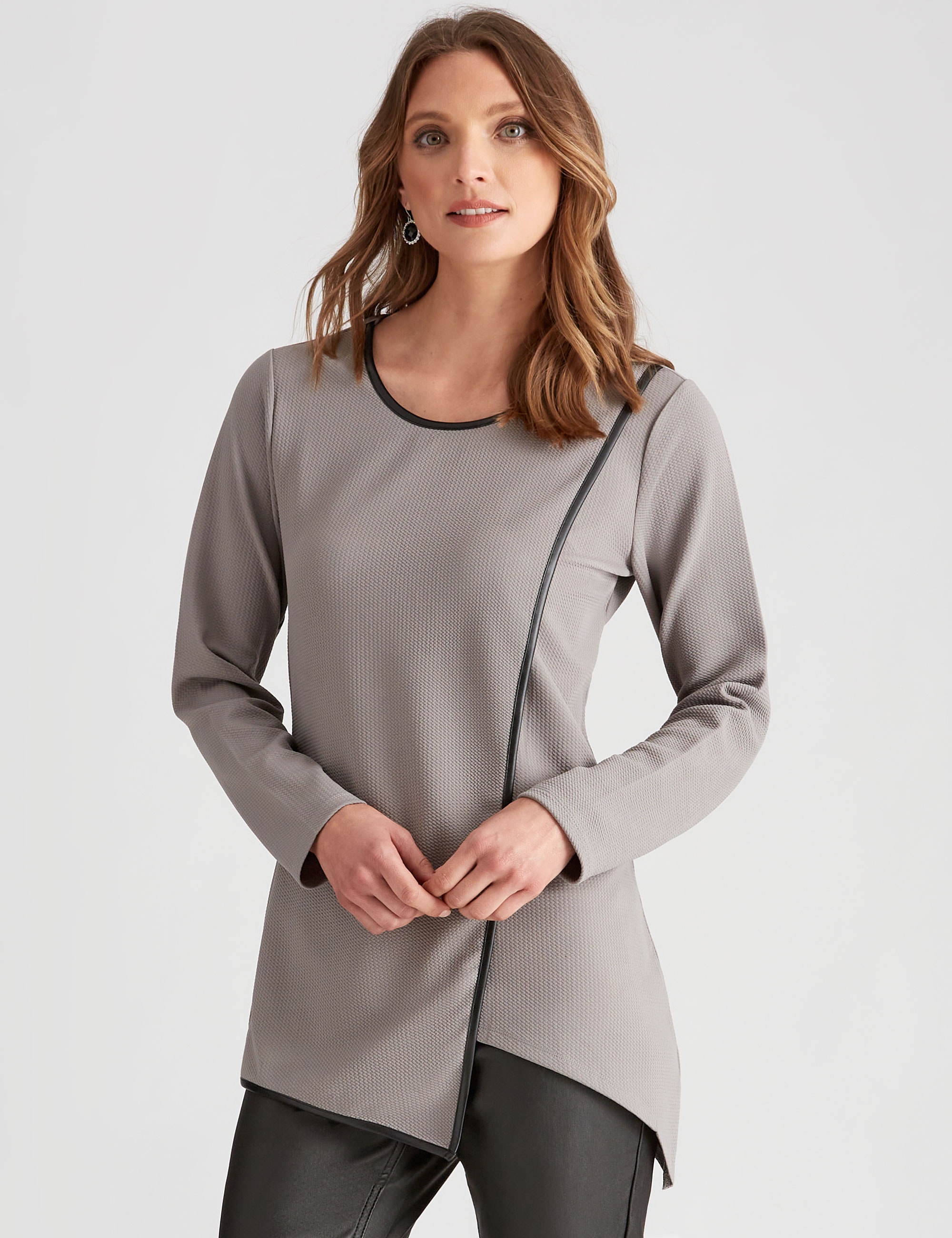 Womens Liz Jordan Cowl Cross Over Top