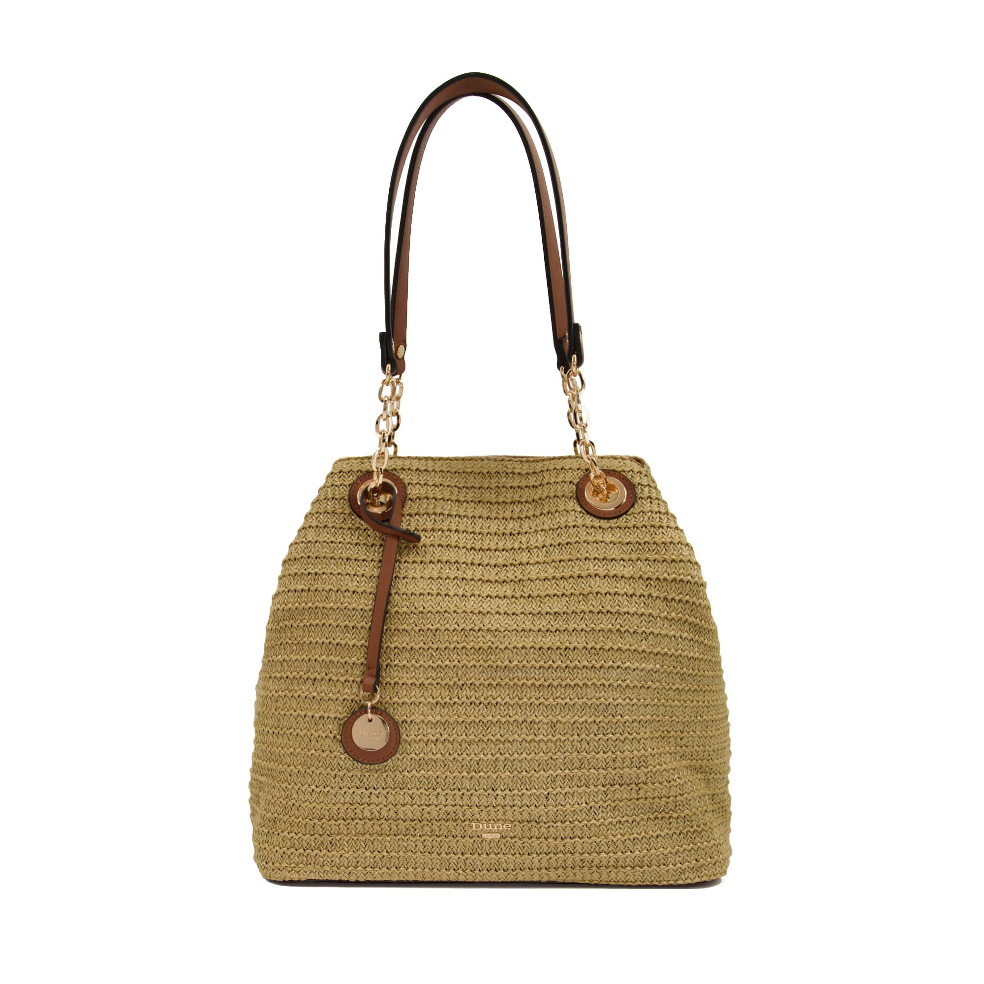 Dune Accessories Destinationo - Dd-Interlock Raffia Shoulder Bag