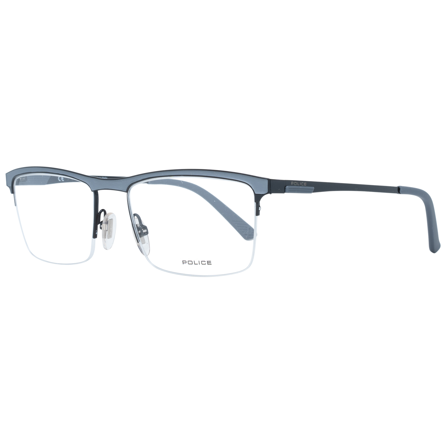 Police Half Rimless Mens Grey Glasses