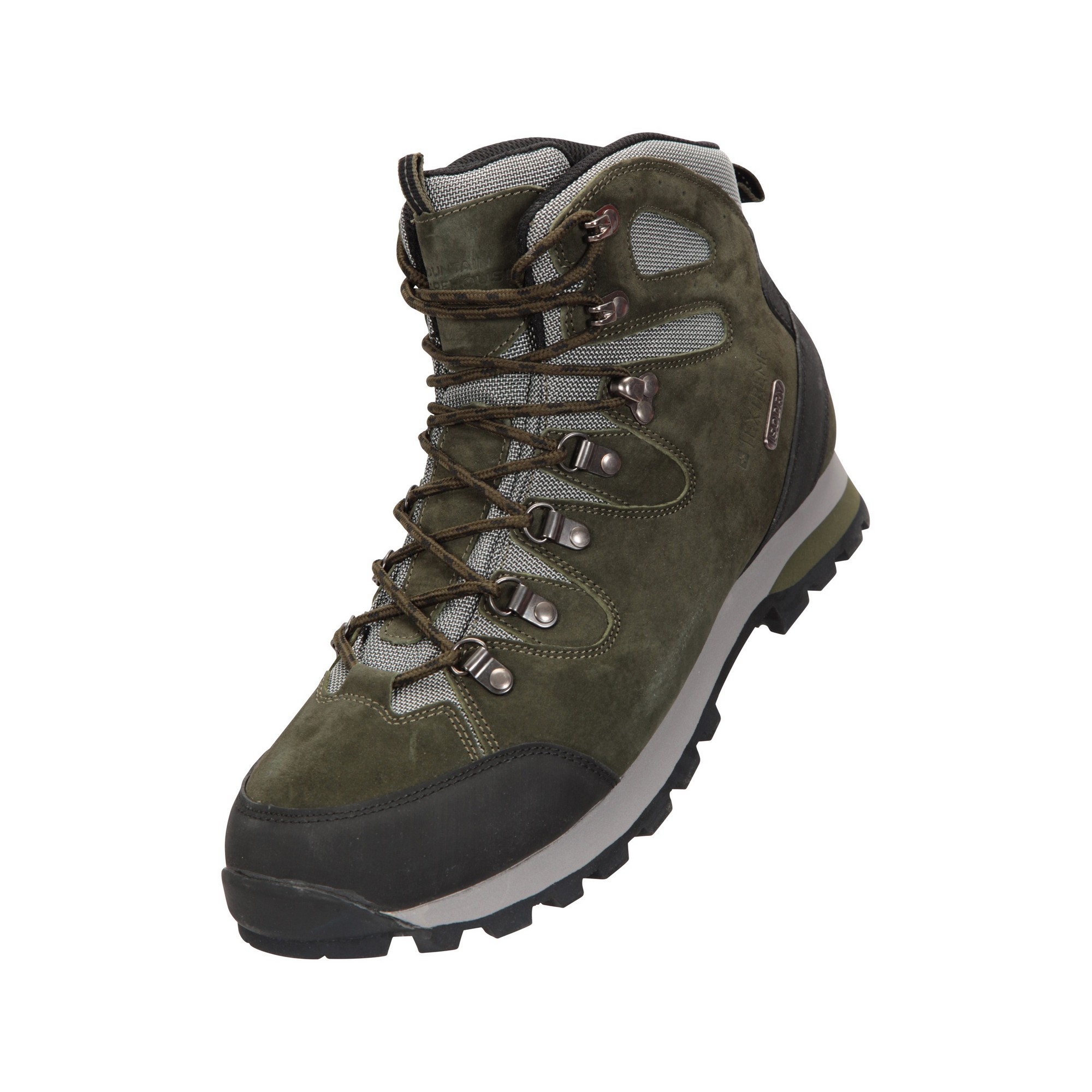 Mountain Warehouse Mens Extreme Excursion Suede Walking Boots (Khaki Green)