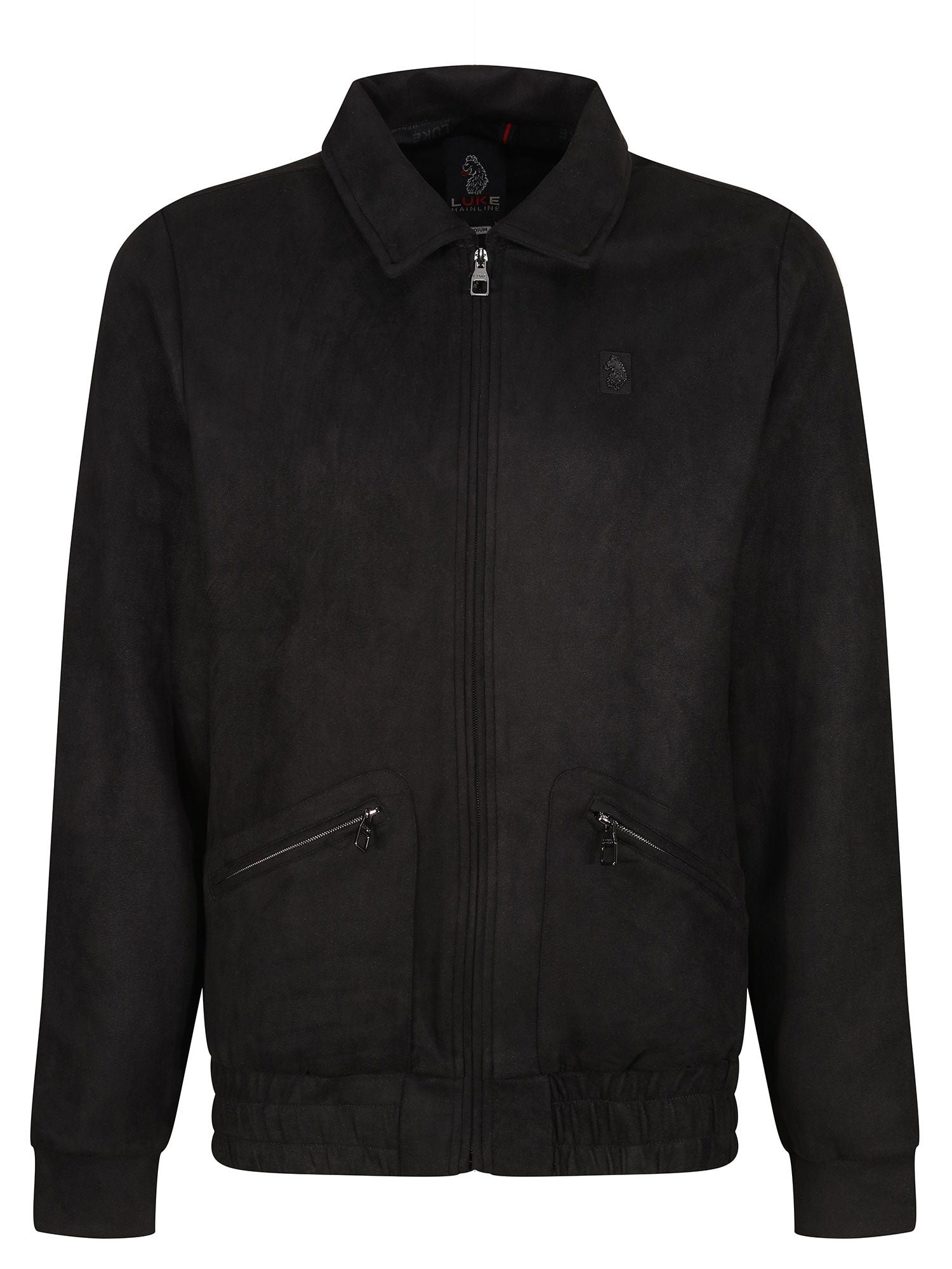 Luke 1977 Men's Magnus Premium Faux Suede Lined Jacket in Black