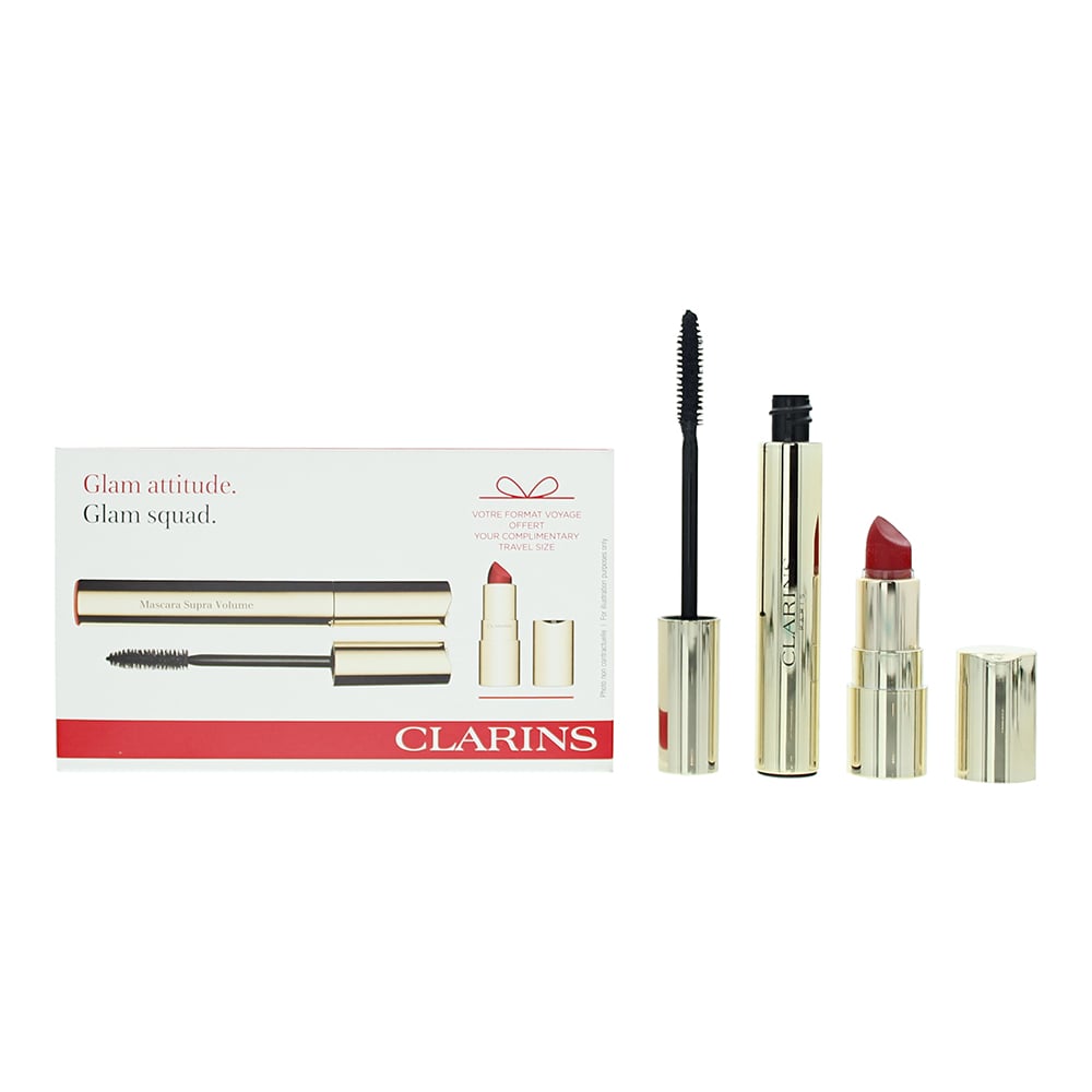 Clarins Glam Attitude Gift Set - Mascara Super Volume 01 Intense Black ...