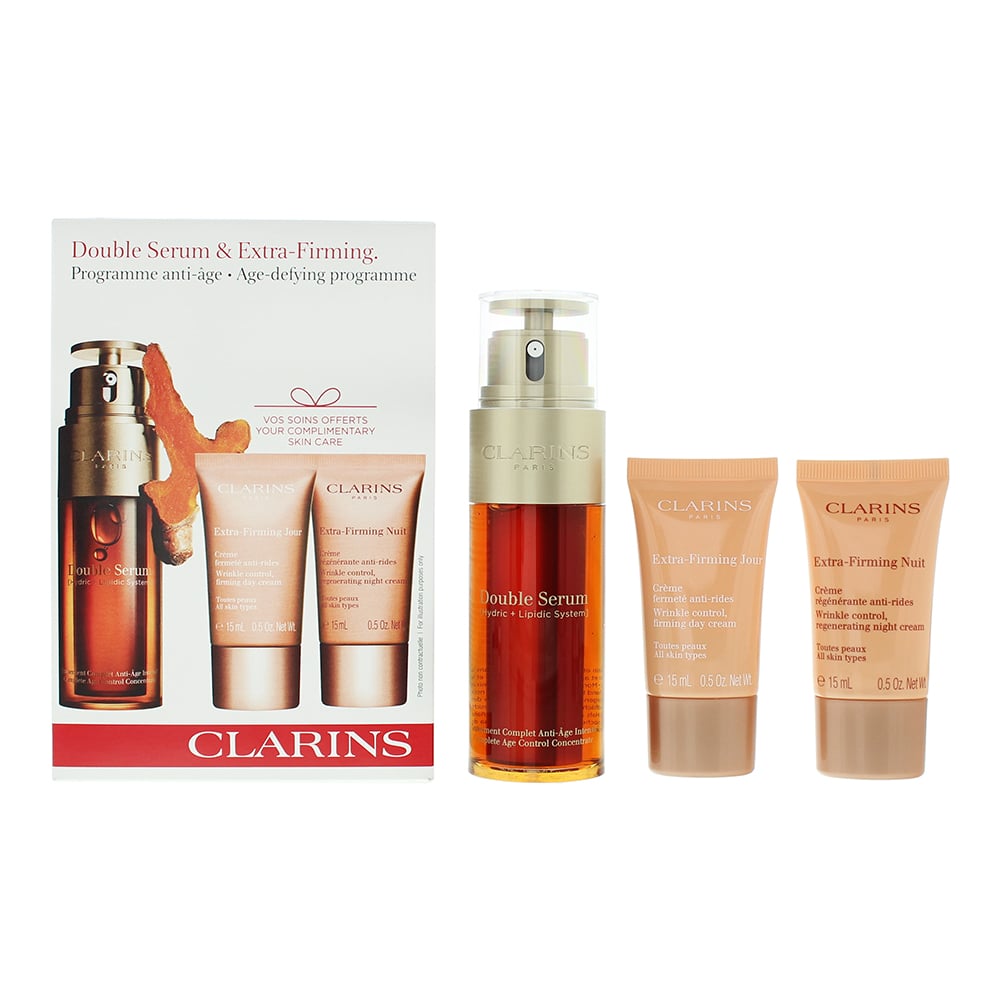 Clarins Double Serum Gift Set Double Serum 50ml, Day Cream + Night Cream