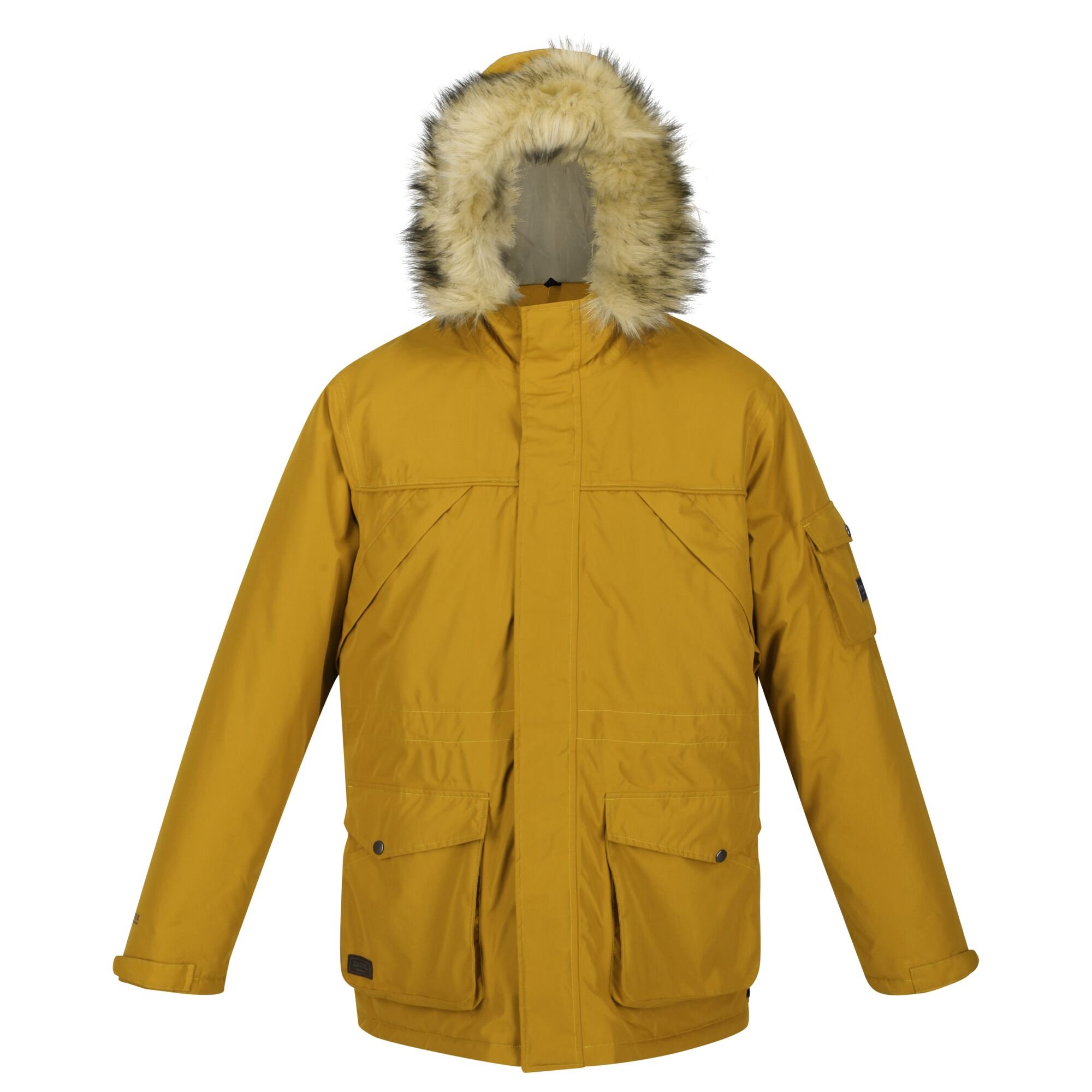 Regatta Mens Salinger II Faux Fur Insulated Parka (Mustard Seed)