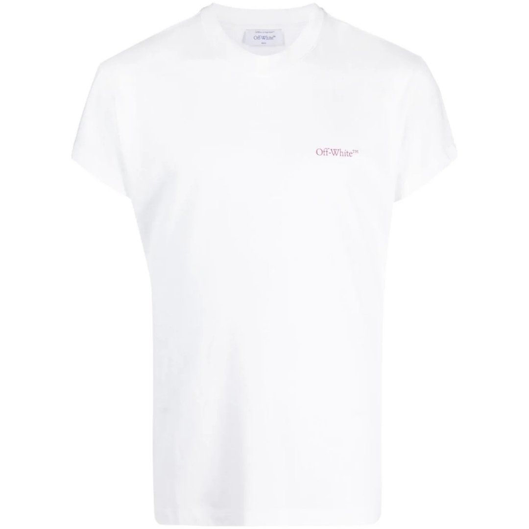 Off-White Moon Cam Pfeil Logo Weißes T-Shirt
