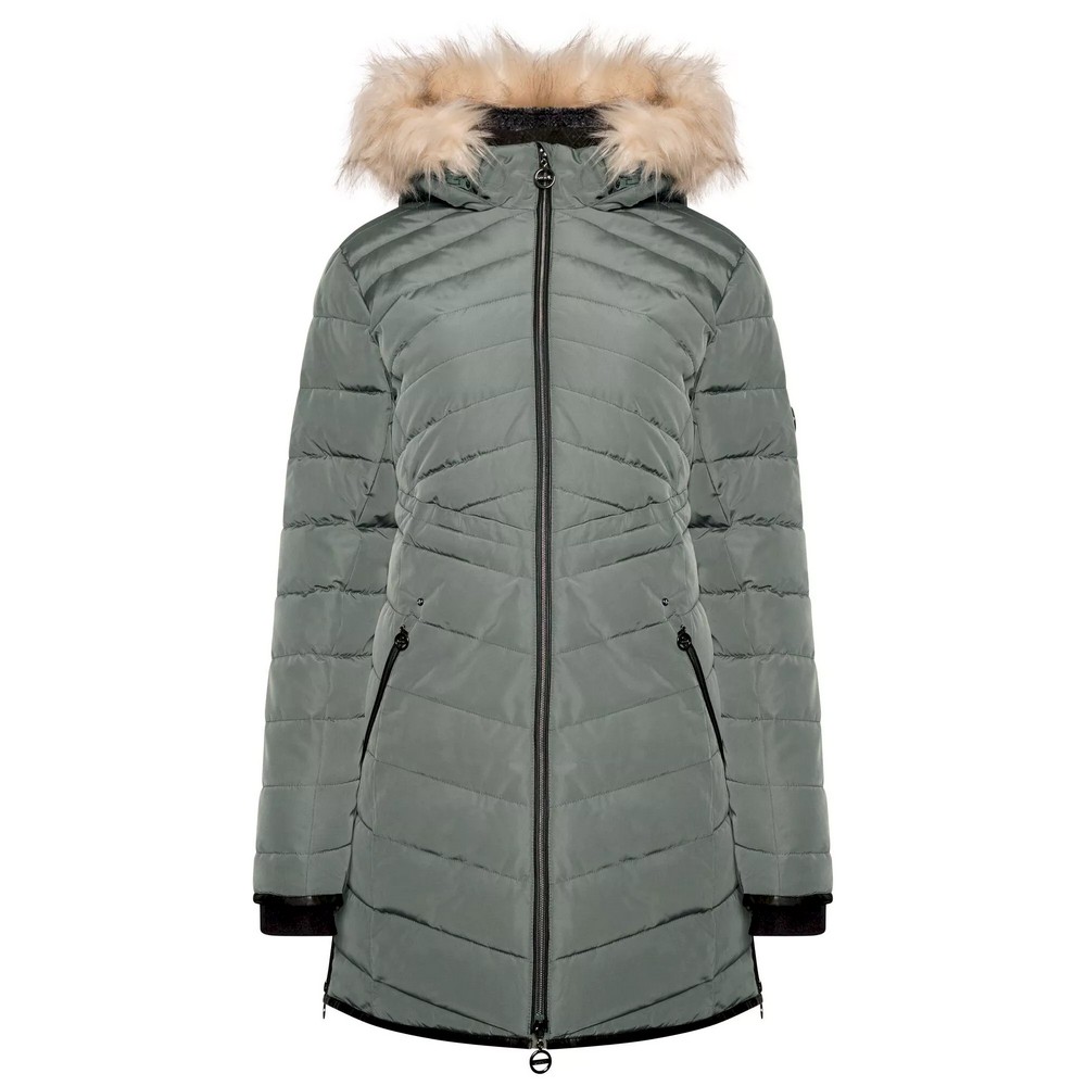 Dare 2B Womens/Ladies Striking III Long Length Padded Jacket (Duck Green)
