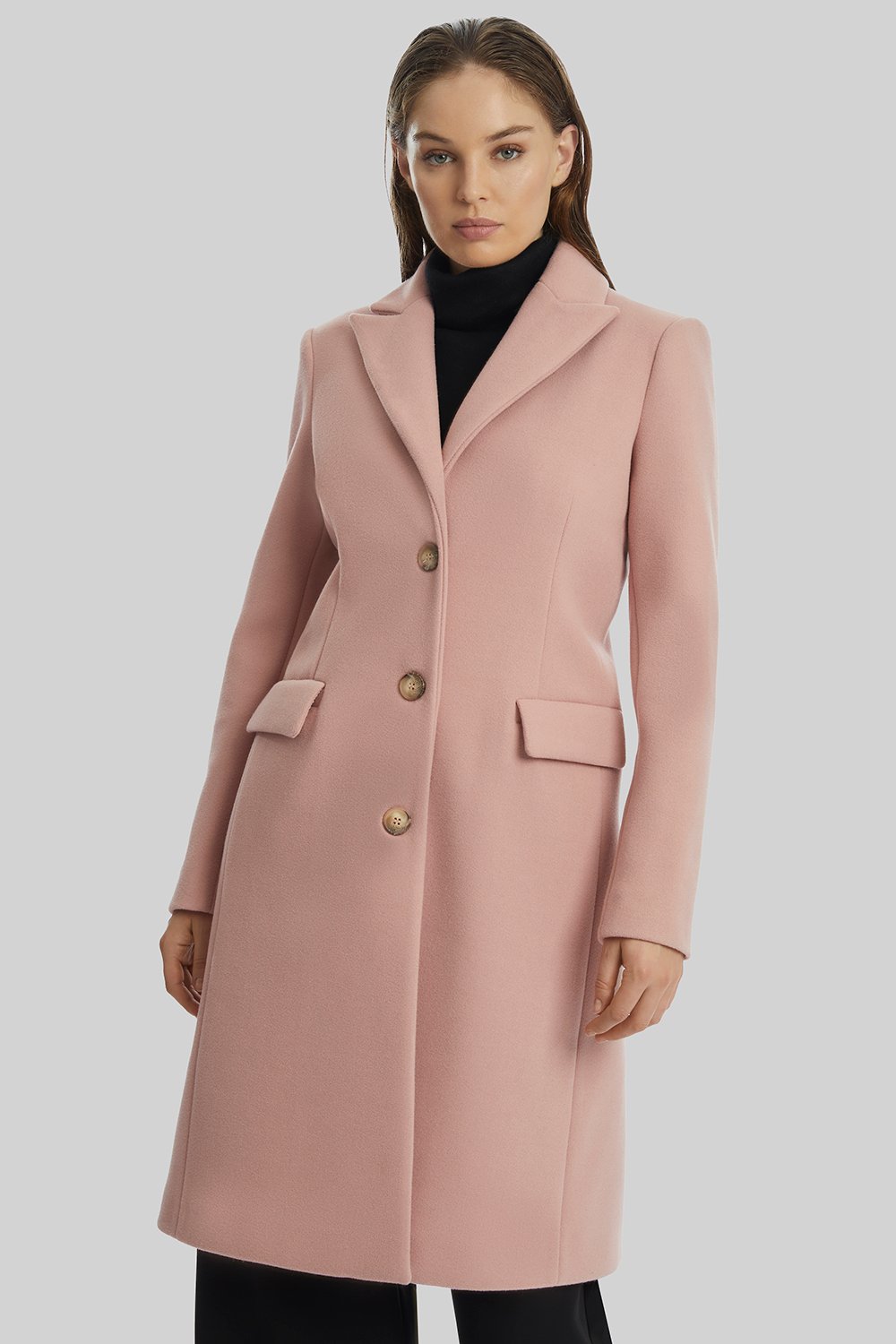3 Button Coat Pink