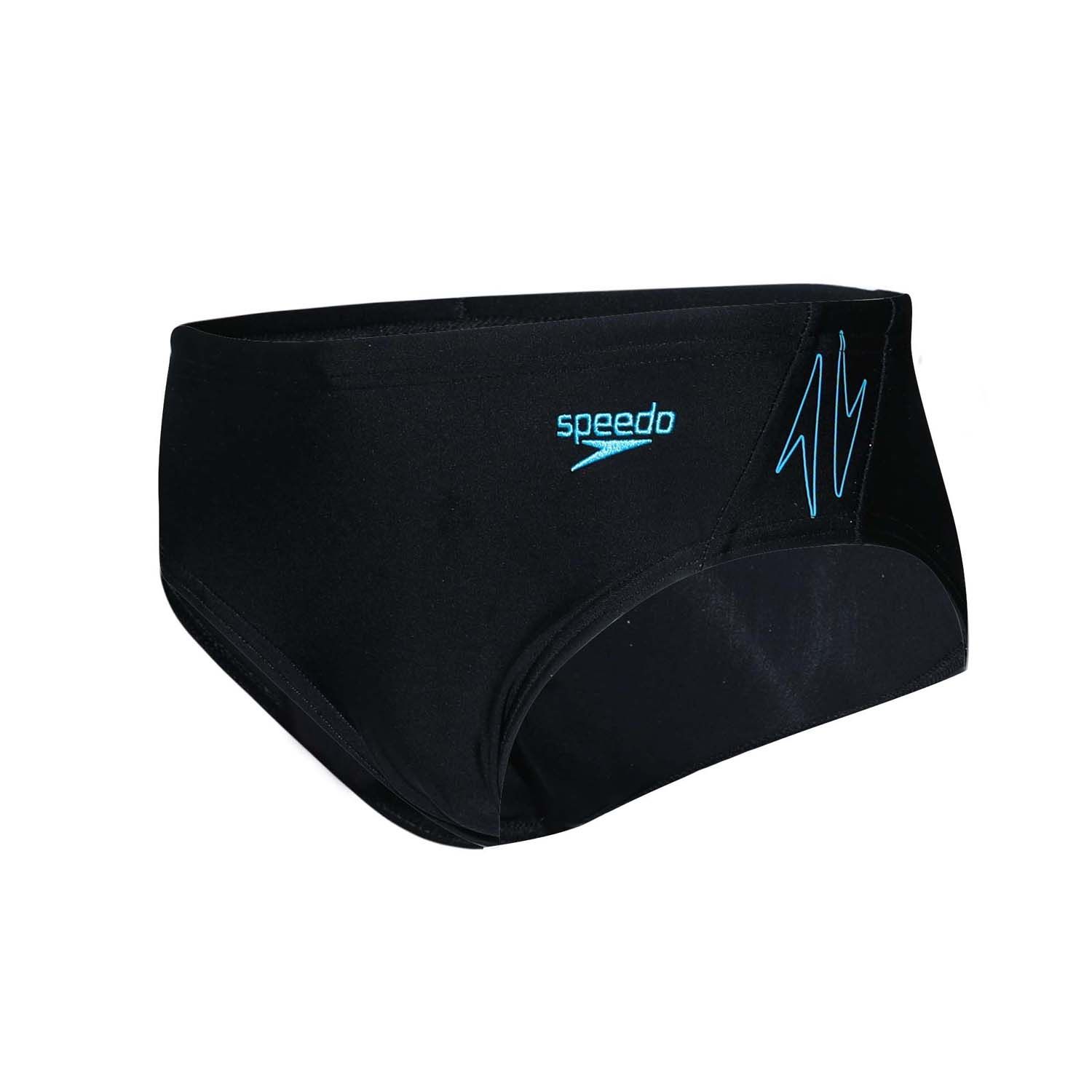 Boy's Speedo 6.5cm Hyper Boom Briefs in black blue
