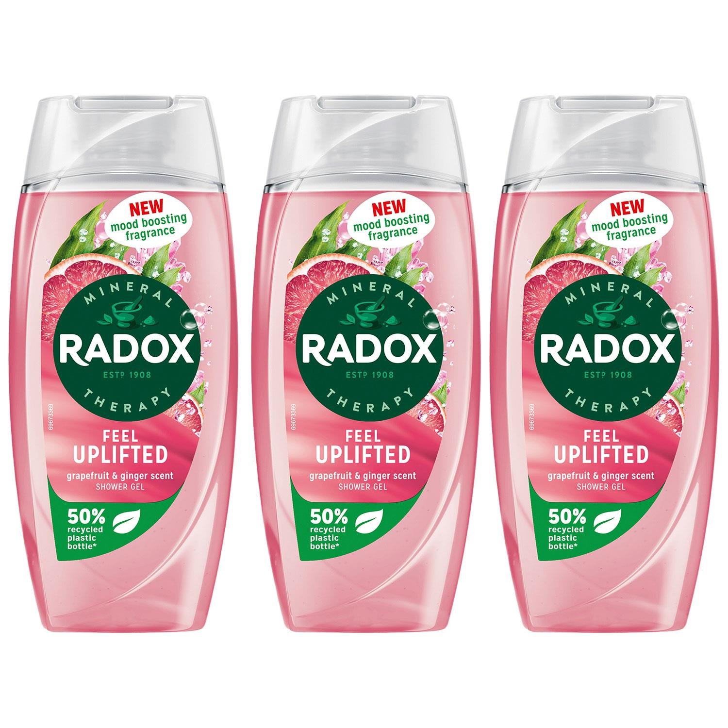 Radox Shower Gel Feel Uplifted With Grapefruit & Ginger Scent 225 ml, 3 ...