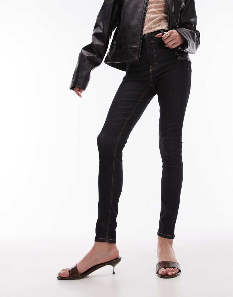 Topshop high rise Joni jeans in black rinse