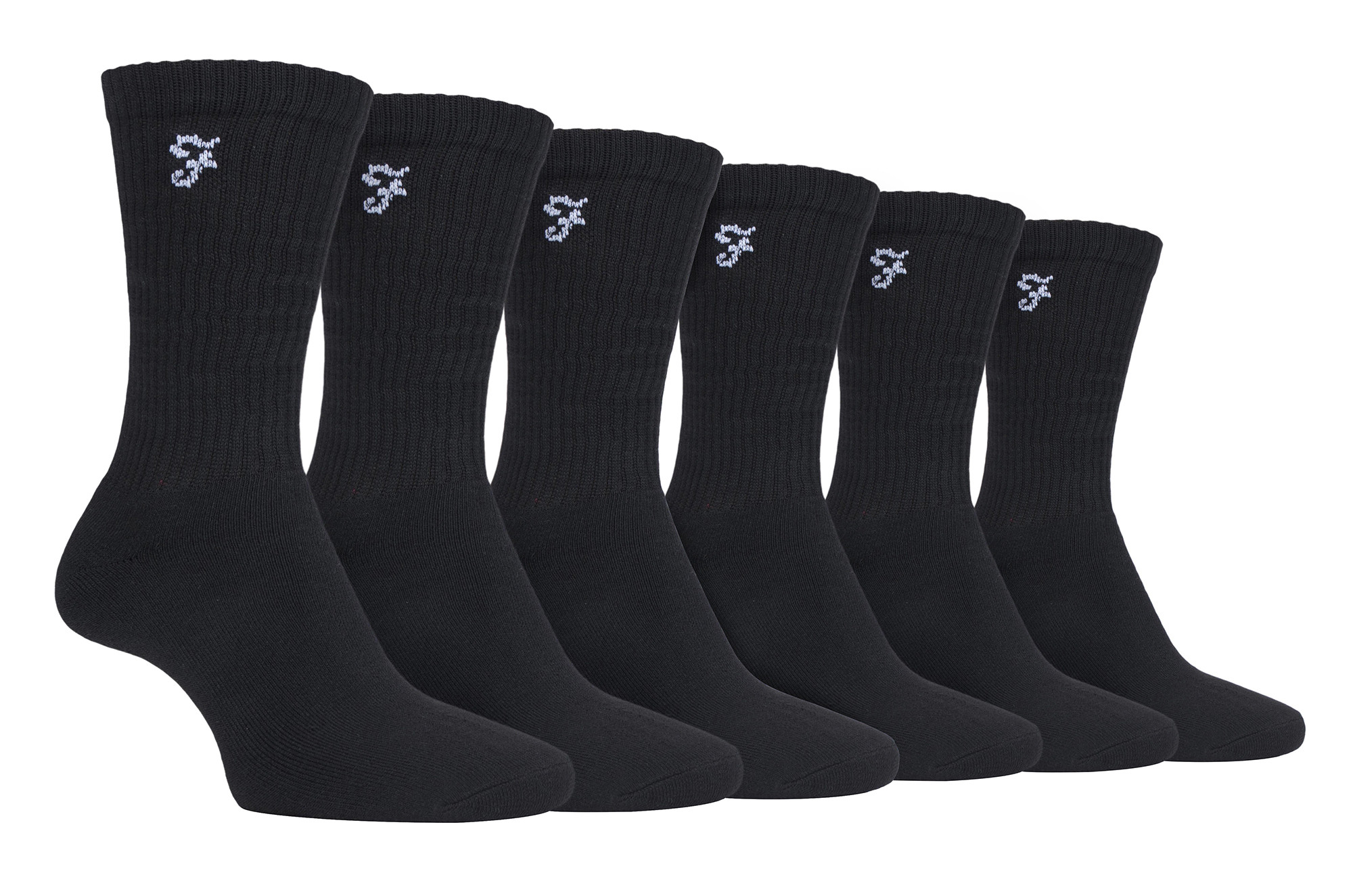 6 Pair Multipack Mens Sport Socks | Farah | Ribbed Design Cushioned ...